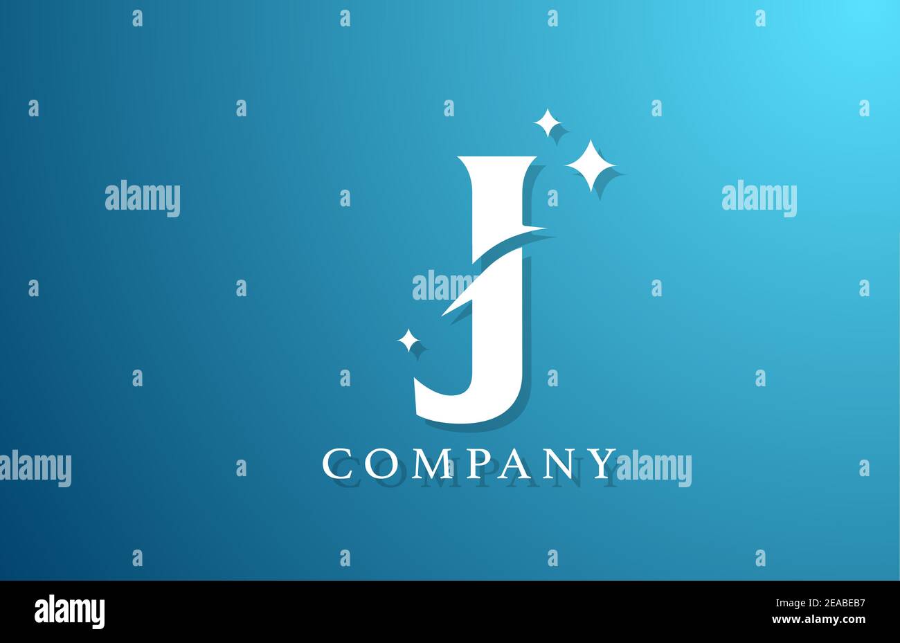 J logo lettre alphabet dégradé bleu blanc pour les entreprises. Design ...
