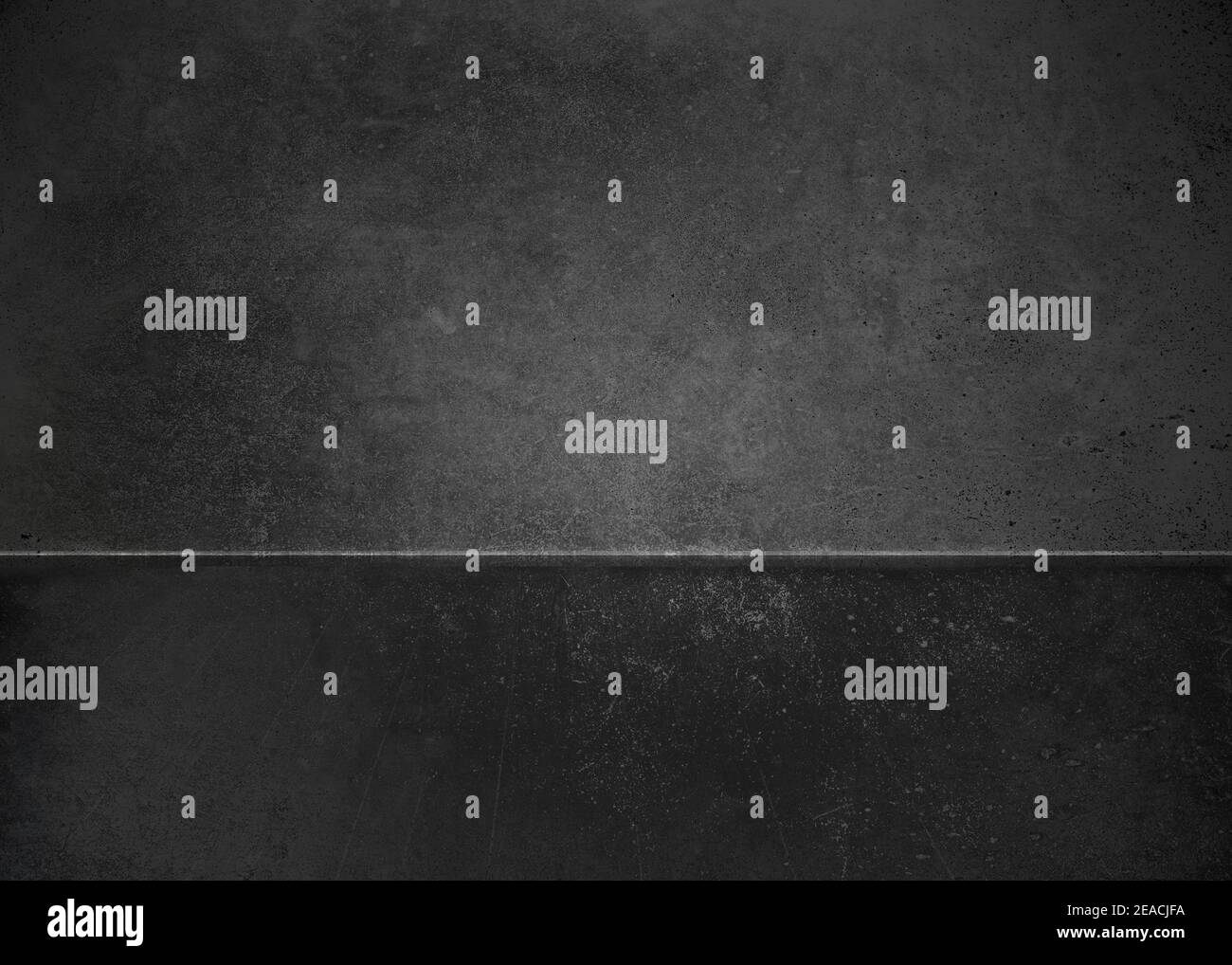 Chambre sale noire et blanche vide avec vieux mur texturé et sol en ...