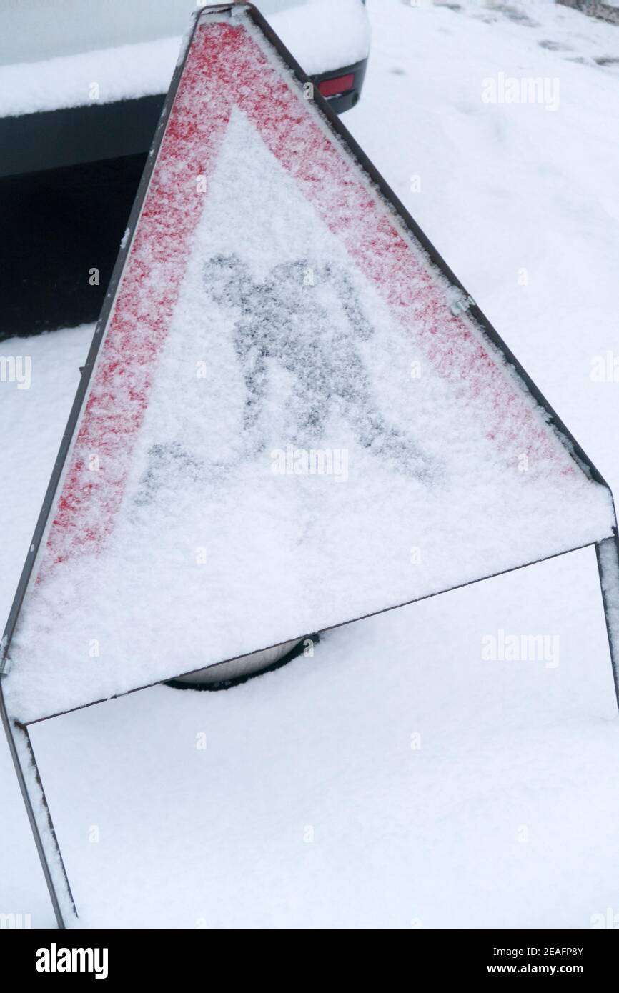 Panneau recouvert de neige Banque de photographies et d’images à haute ...