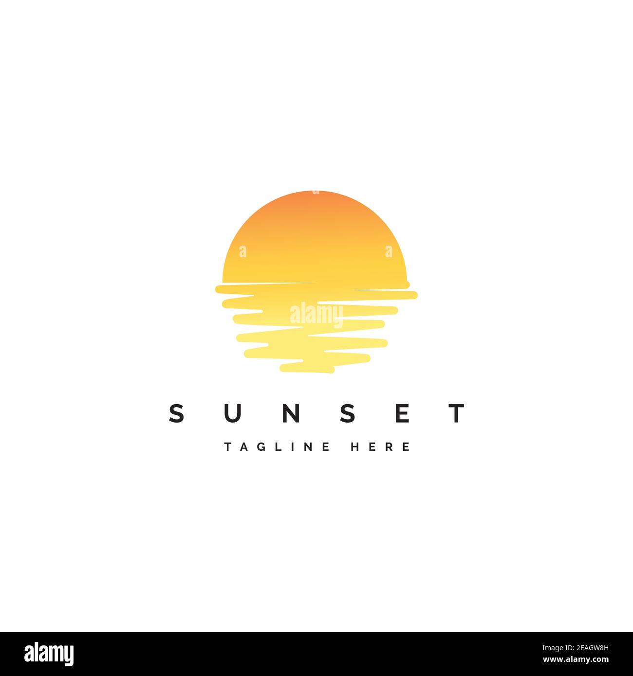 Logo coucher de soleil Banque d'images vectorielles - Alamy