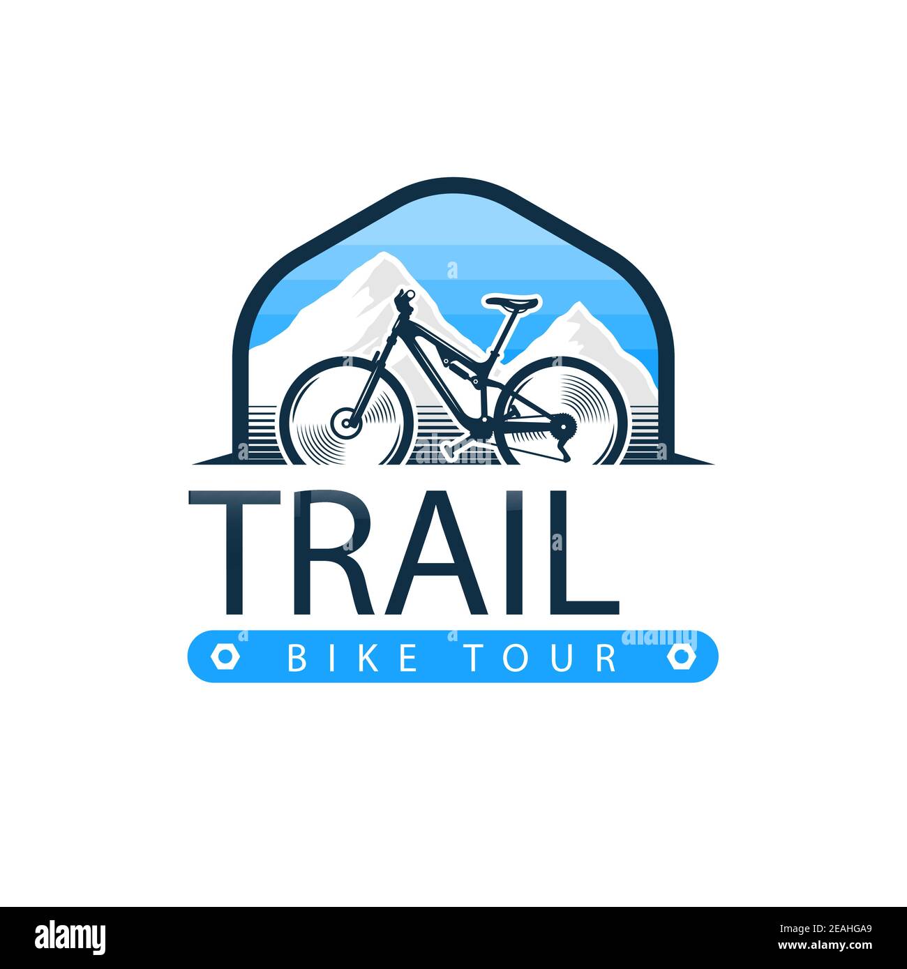 Modèle détaillé de logo de vélo illustration vectorielle Image ...