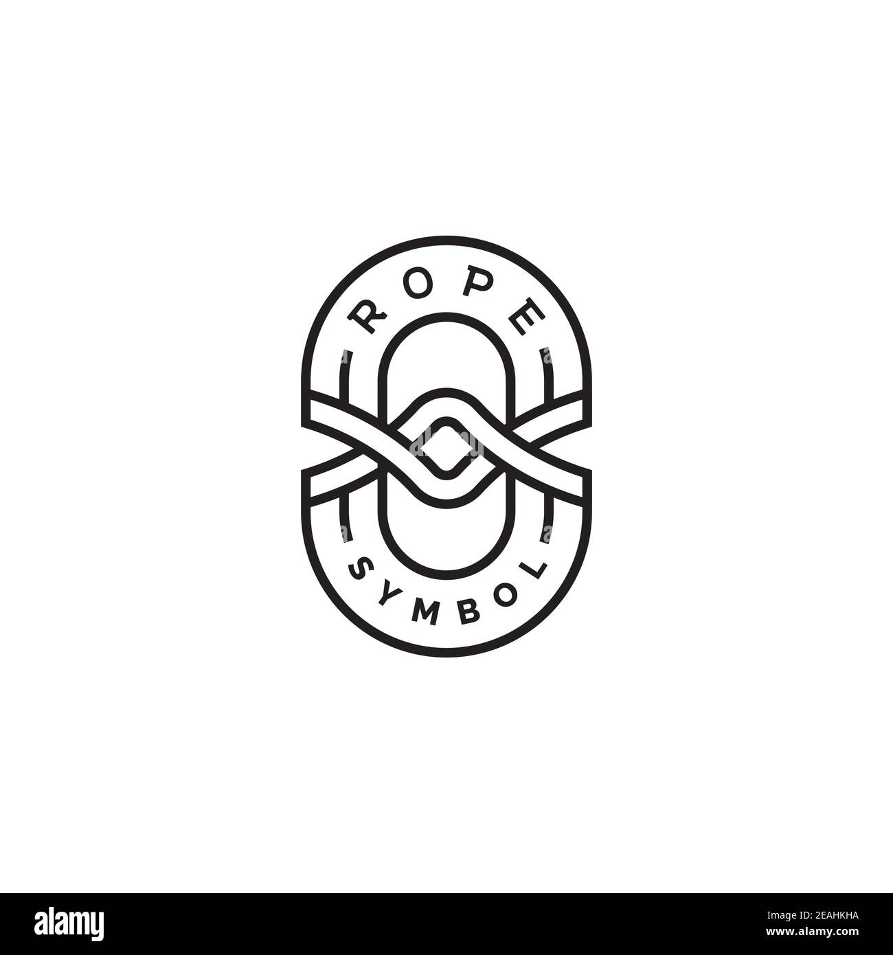 Modèle vectoriel d'inspiration avec logo de symbole de corde Image ...