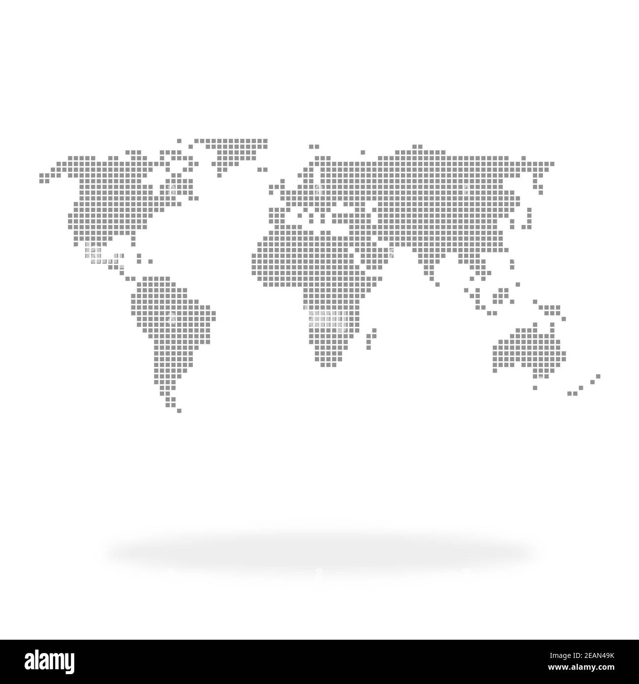 Outline world map Banque d'images noir et blanc - Alamy