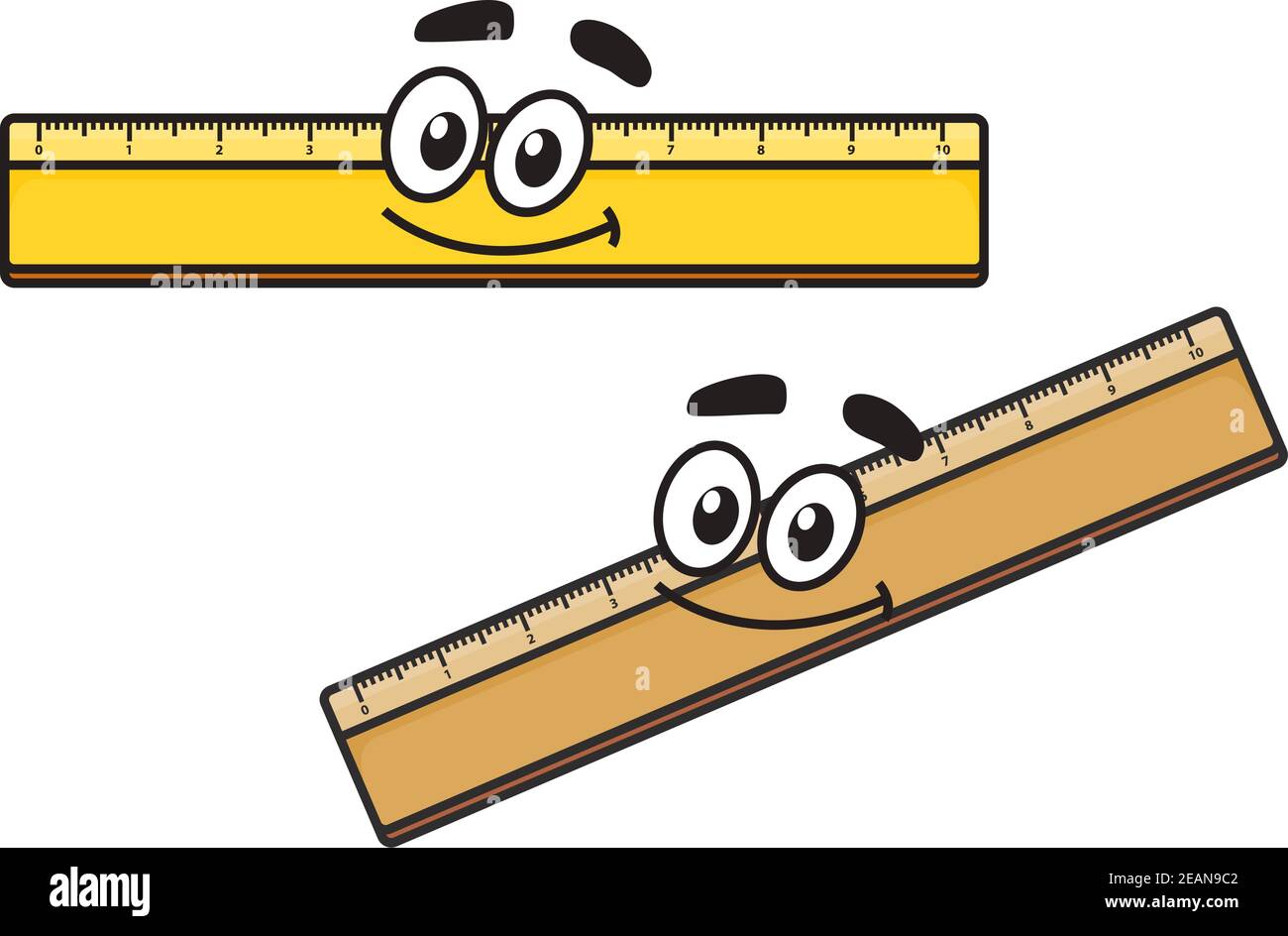 Règle scale cartoon Banque d'images vectorielles - Alamy