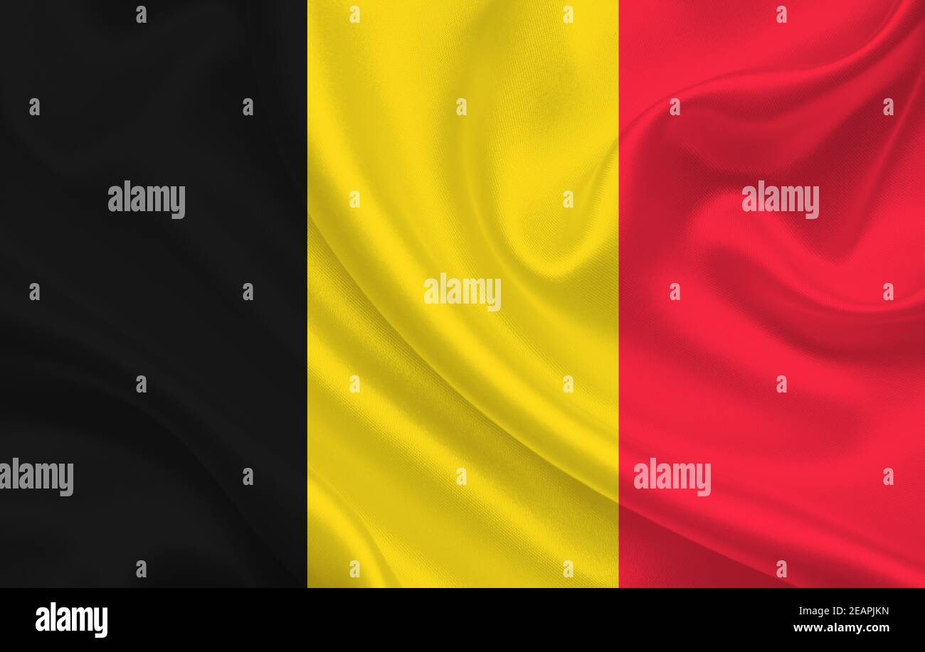 Drapeau belge flottant Banque de photographies et d’images à haute ...