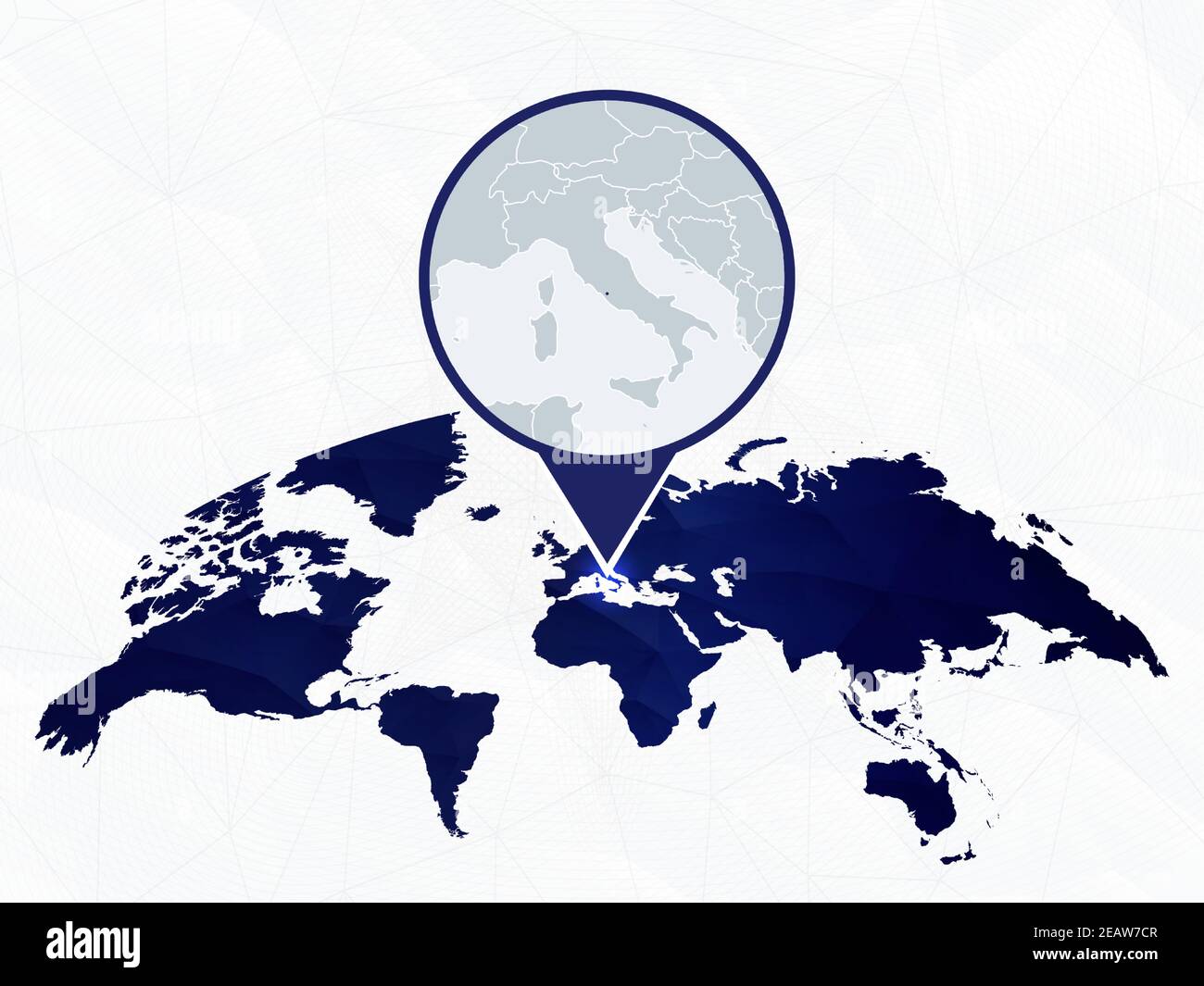 Carte détaillée de la Cité du Vatican mise en évidence sur la carte du ...
