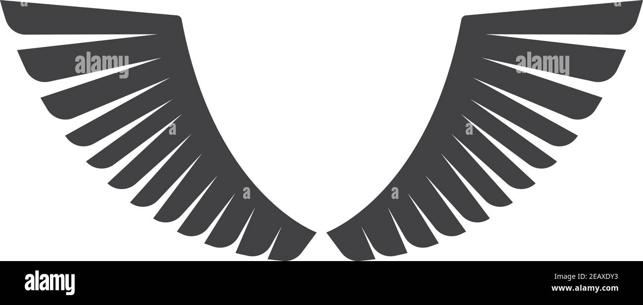 modèle d'illustration vectorielle d'icône de symbole de logo wing Image ...
