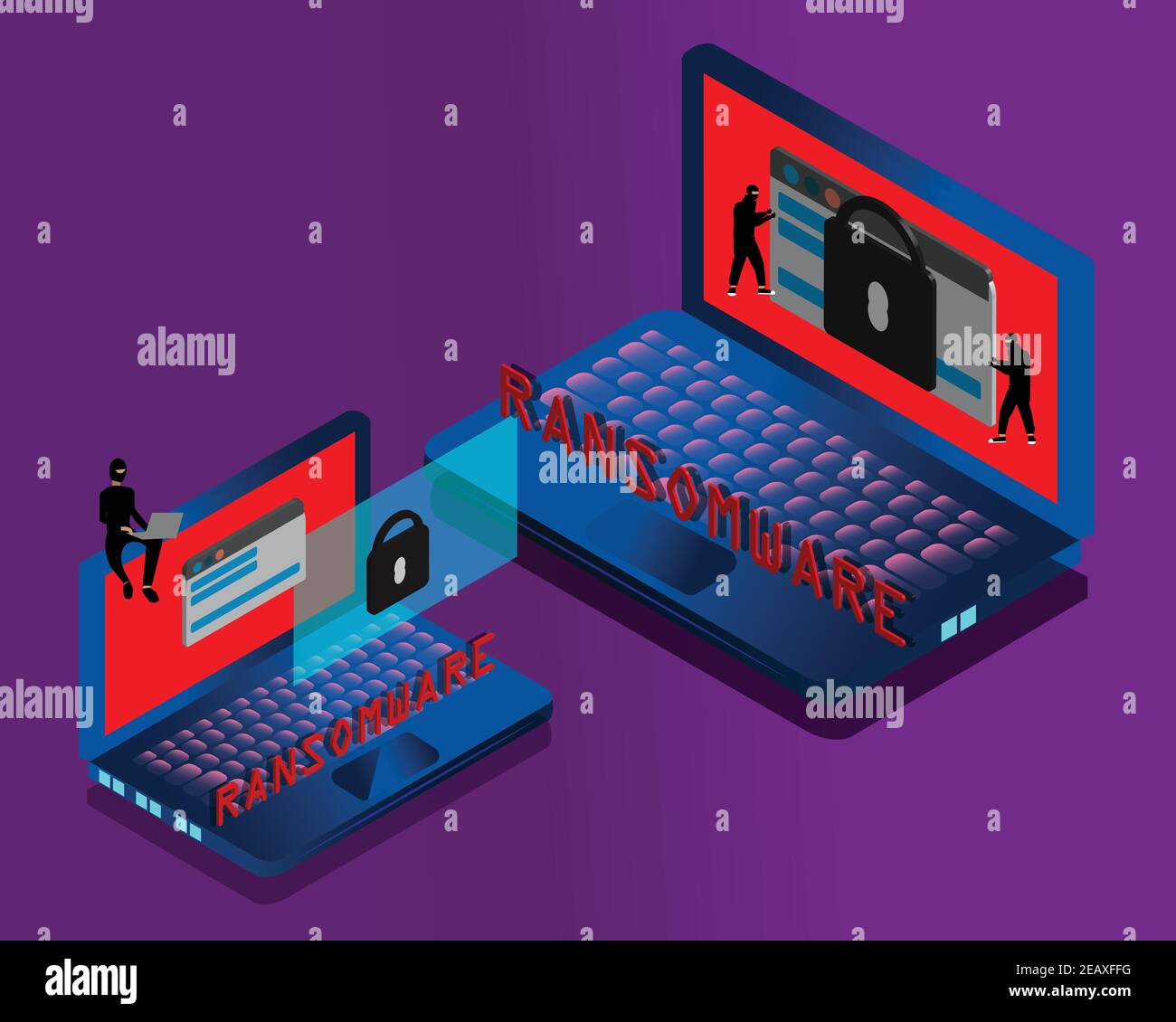 Ransomware malware wannacry risque symbole hacker cyber attaque concept ...