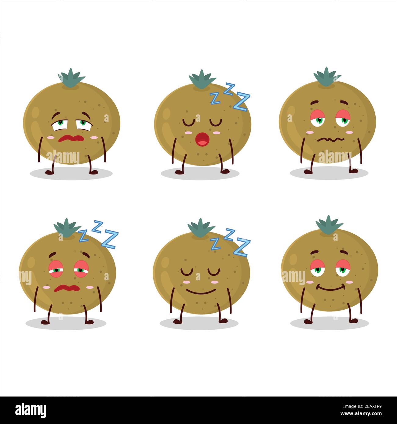 Personnage de dessin animé de la groseille de ceylan avec expression ...