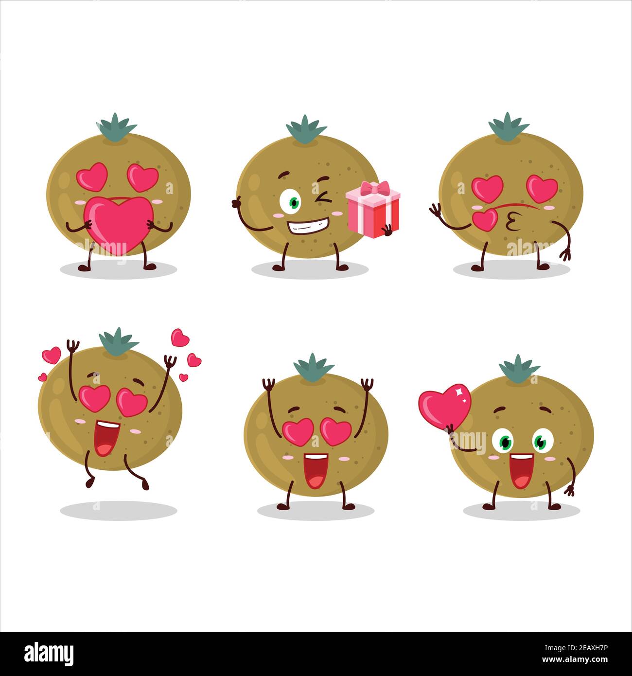 Personnage de dessin animé de groseille de Ceylan avec amour adorable ...