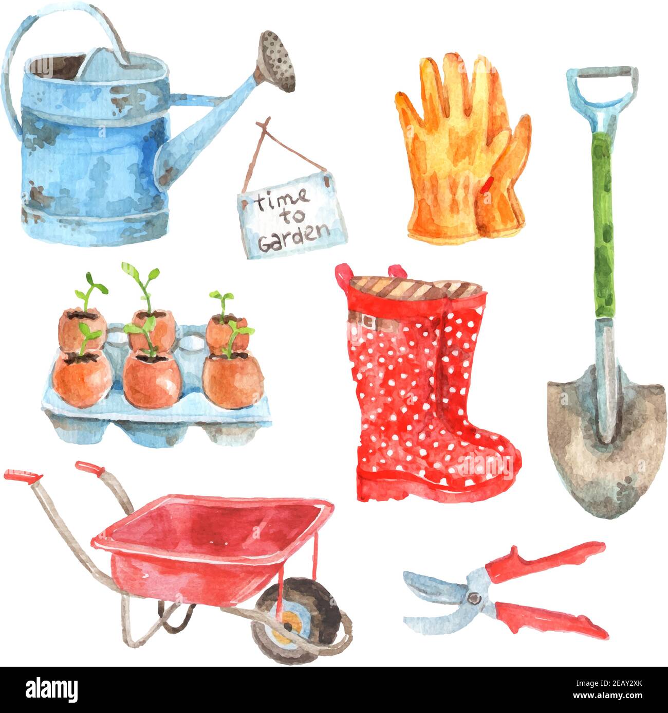 Gardening pictograms Banque de photographies et d’images à haute ...