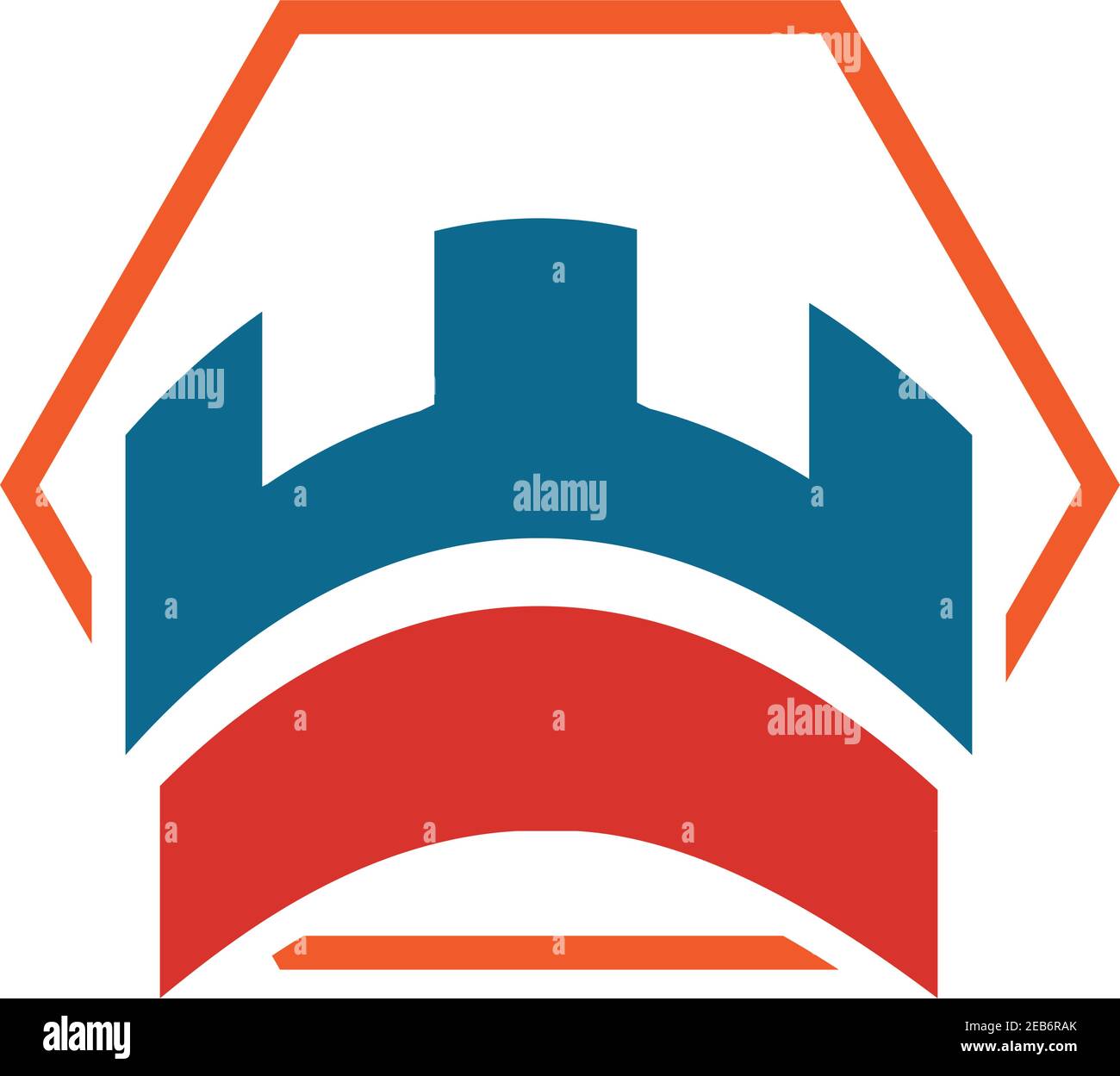 Château vector illustration Logo Icône Template design Image ...