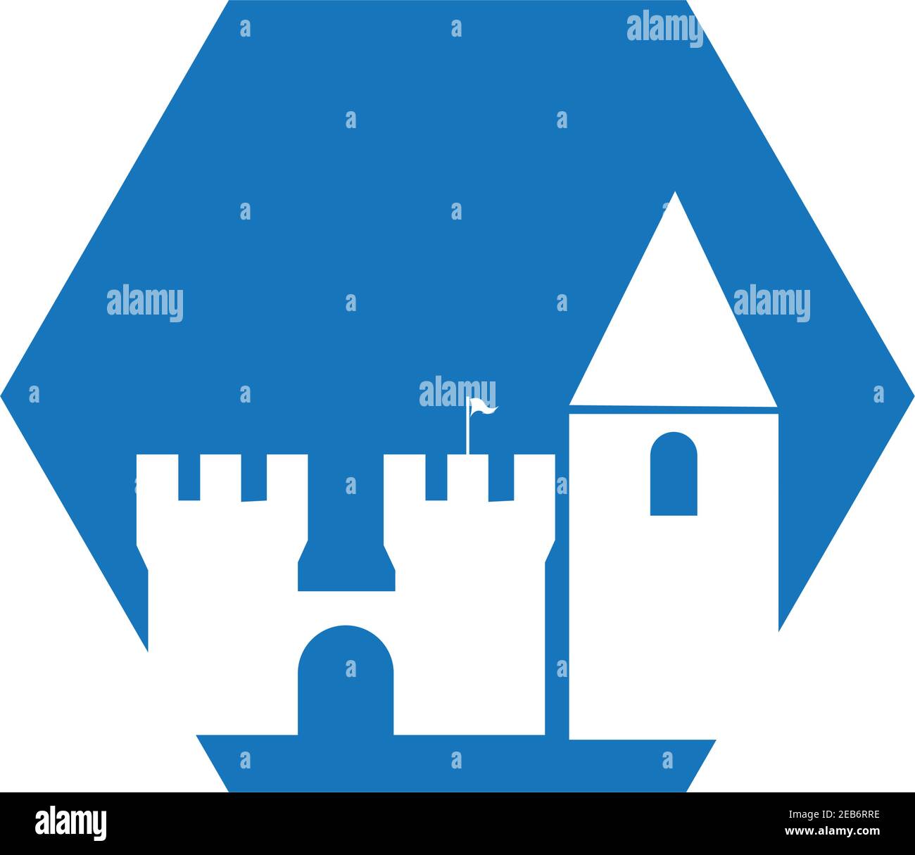 Château vector illustration Logo Icône Template design Image ...