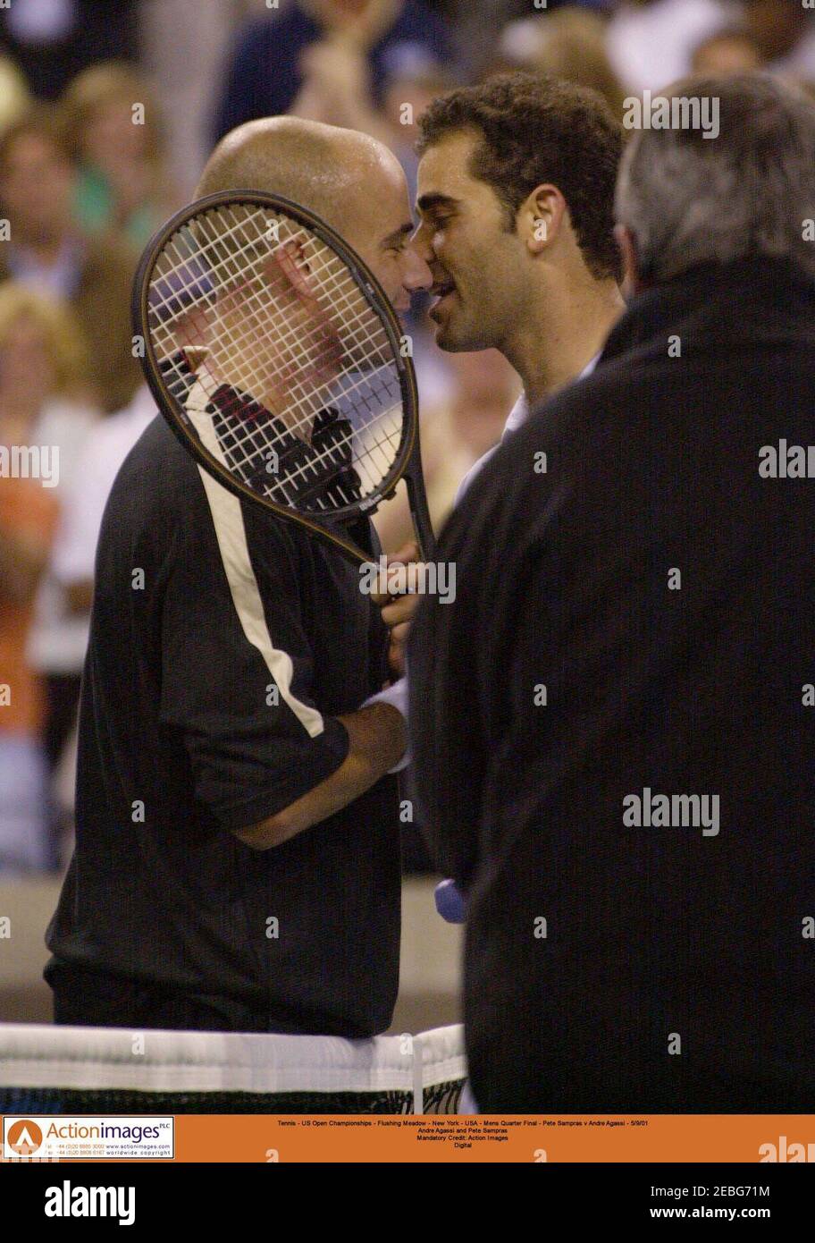 Mens final andre agassi v pete sampras Banque d'image et photos - Alamy