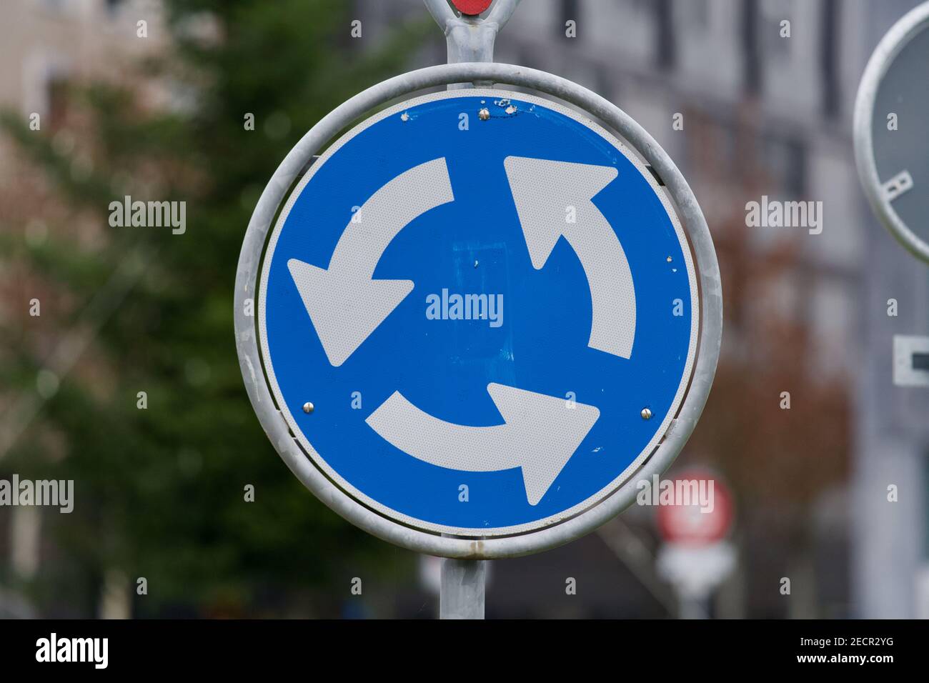 Panneau de signalisation rond point Banque de photographies et d’images ...