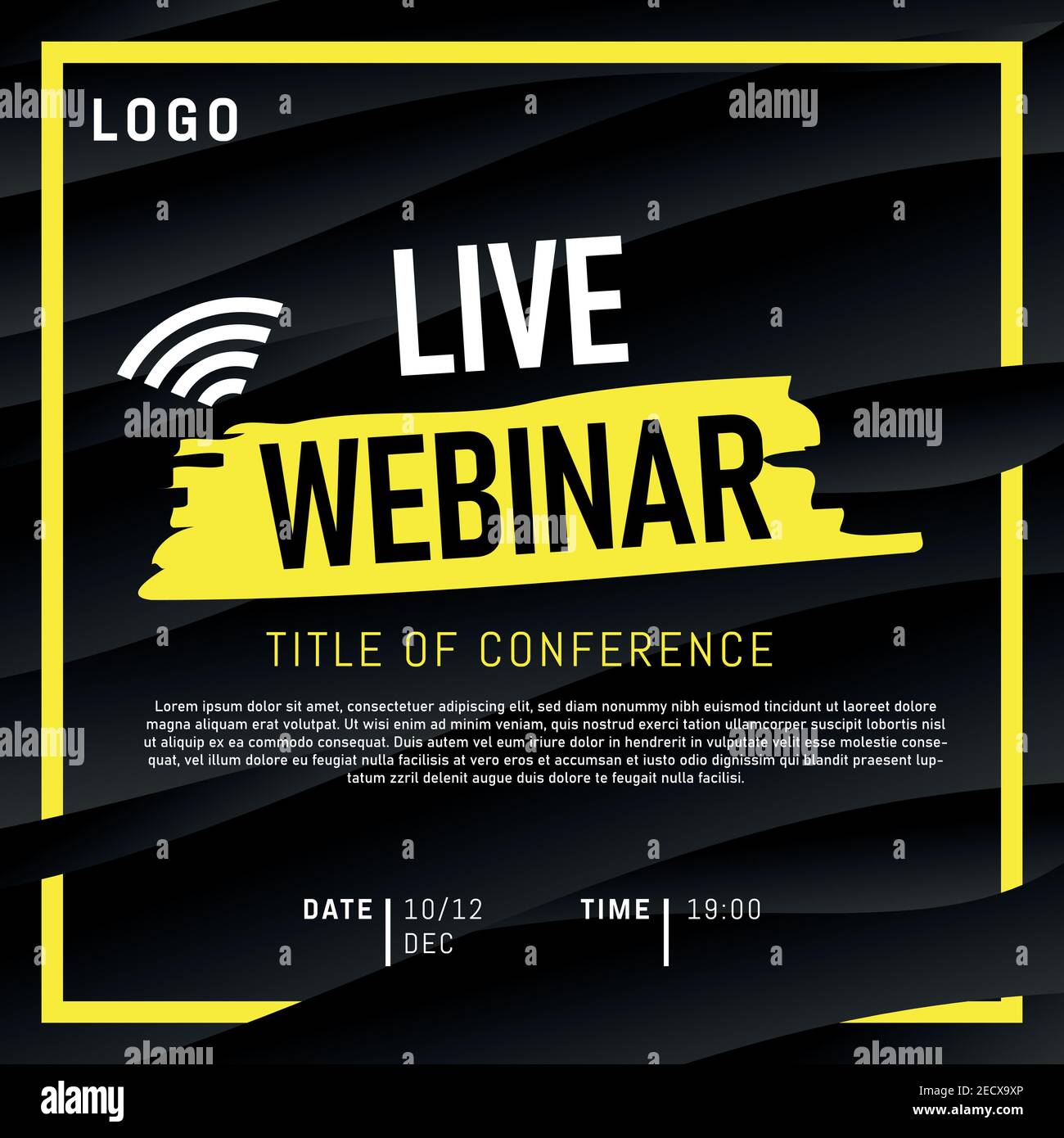 Modèle d'invitation au webinaire en direct. Promotion de webinaire en ...