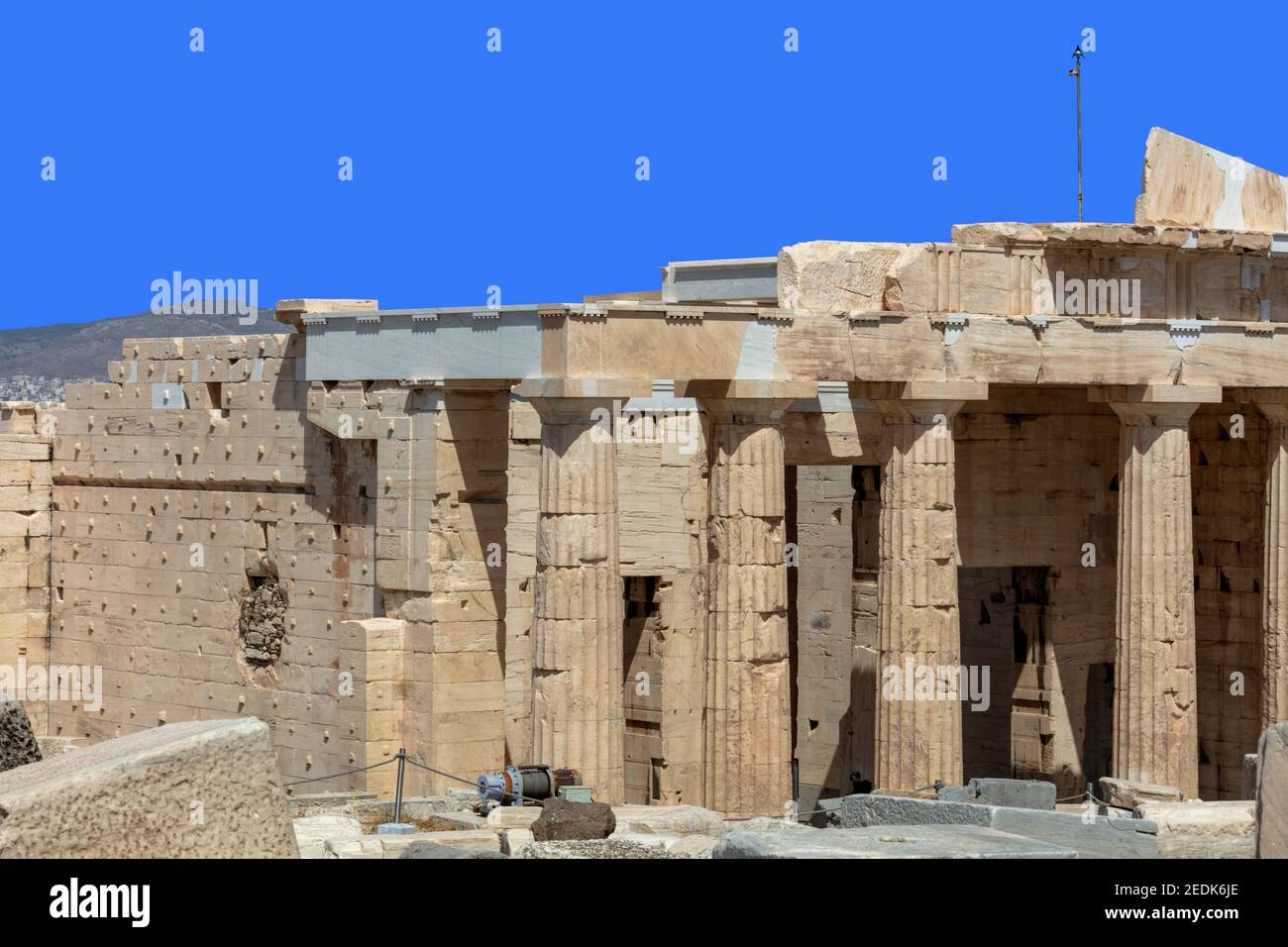 Le Parthénon est un temple sur l'Acropole athénienne de Grèce, dédié à la déesse Athéna Photo ...