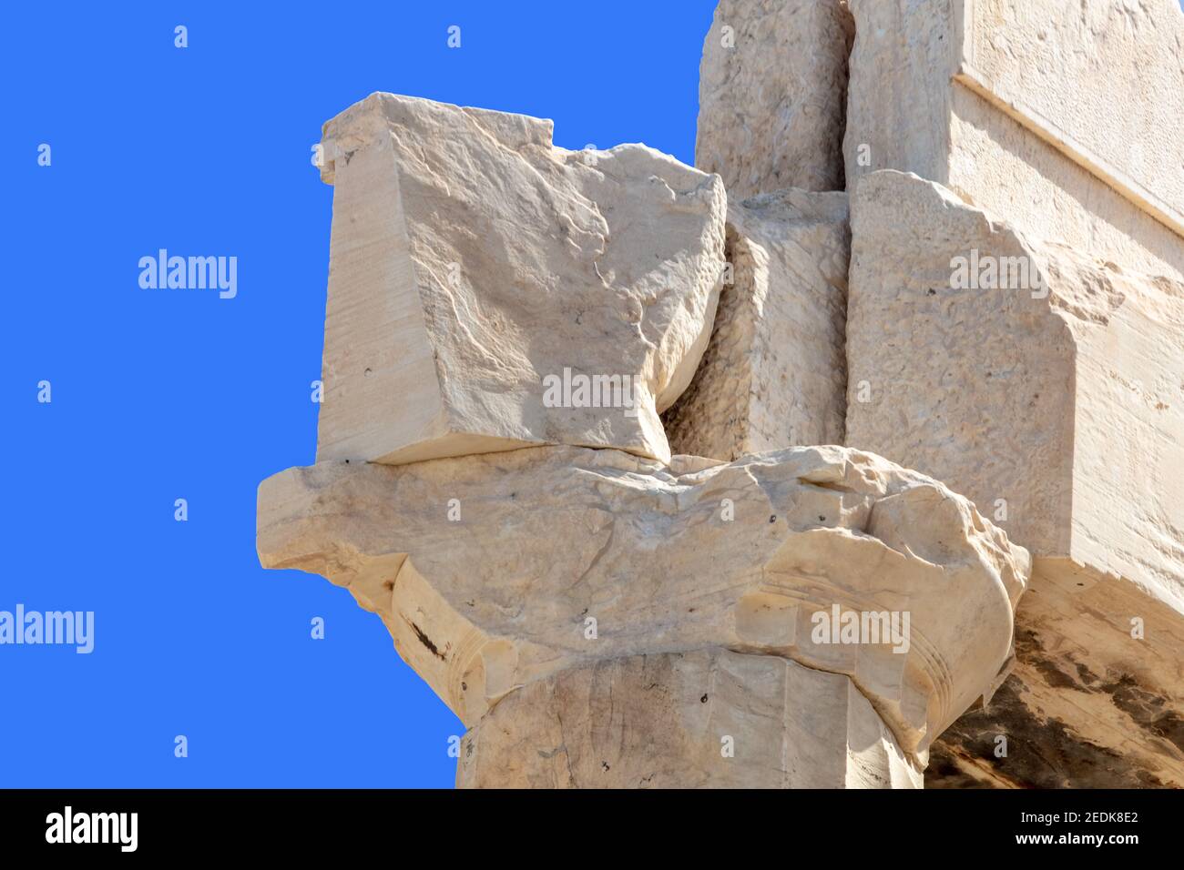 Le Parthénon est un temple sur l'Acropole athénienne de Grèce, dédié à la déesse Athéna Photo ...