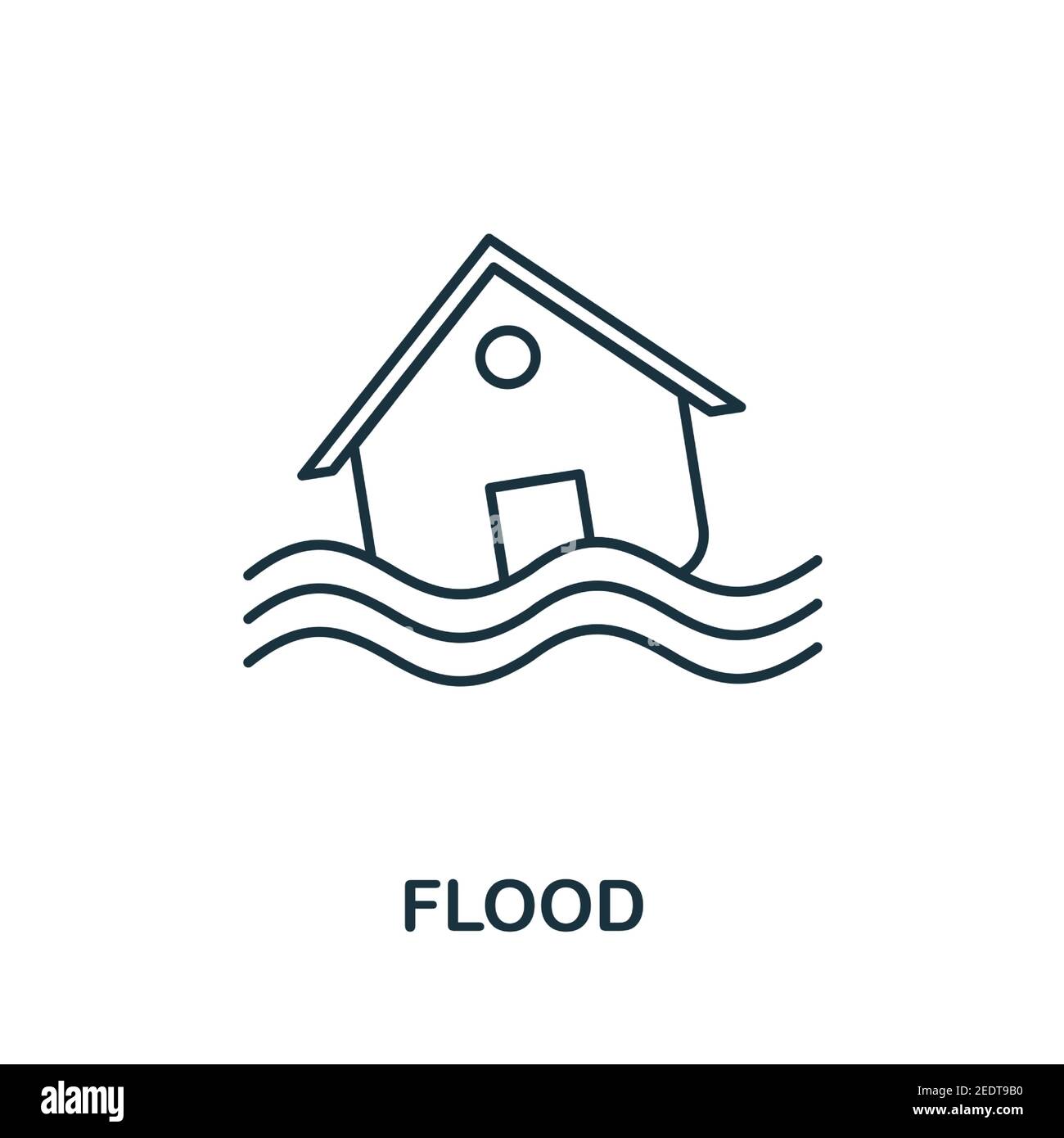 Icône Flood. Élément simple de la collection de réchauffement ...