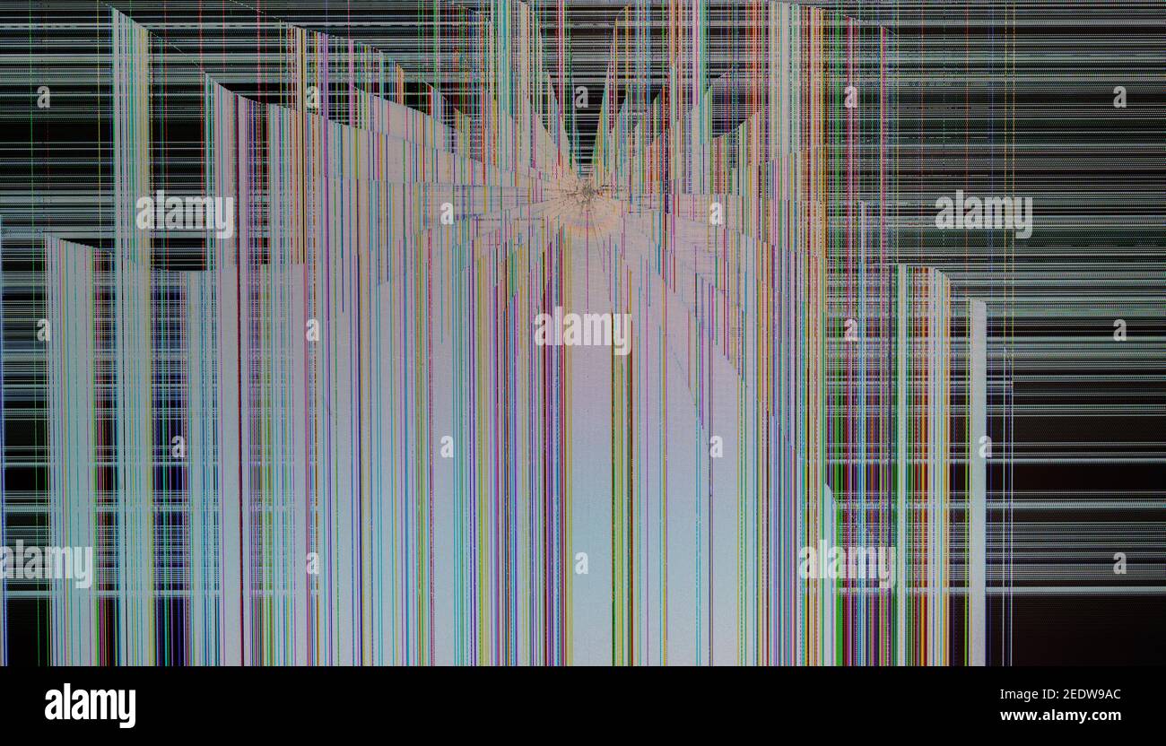 Cracked screen tv Banque de photographies et d’images à haute ...