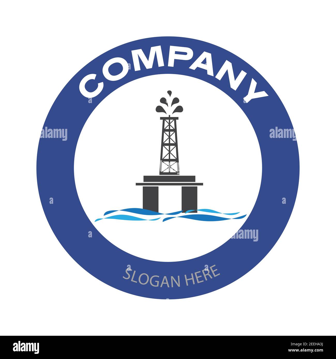 Forage de puits logo Banque d'images vectorielles - Alamy