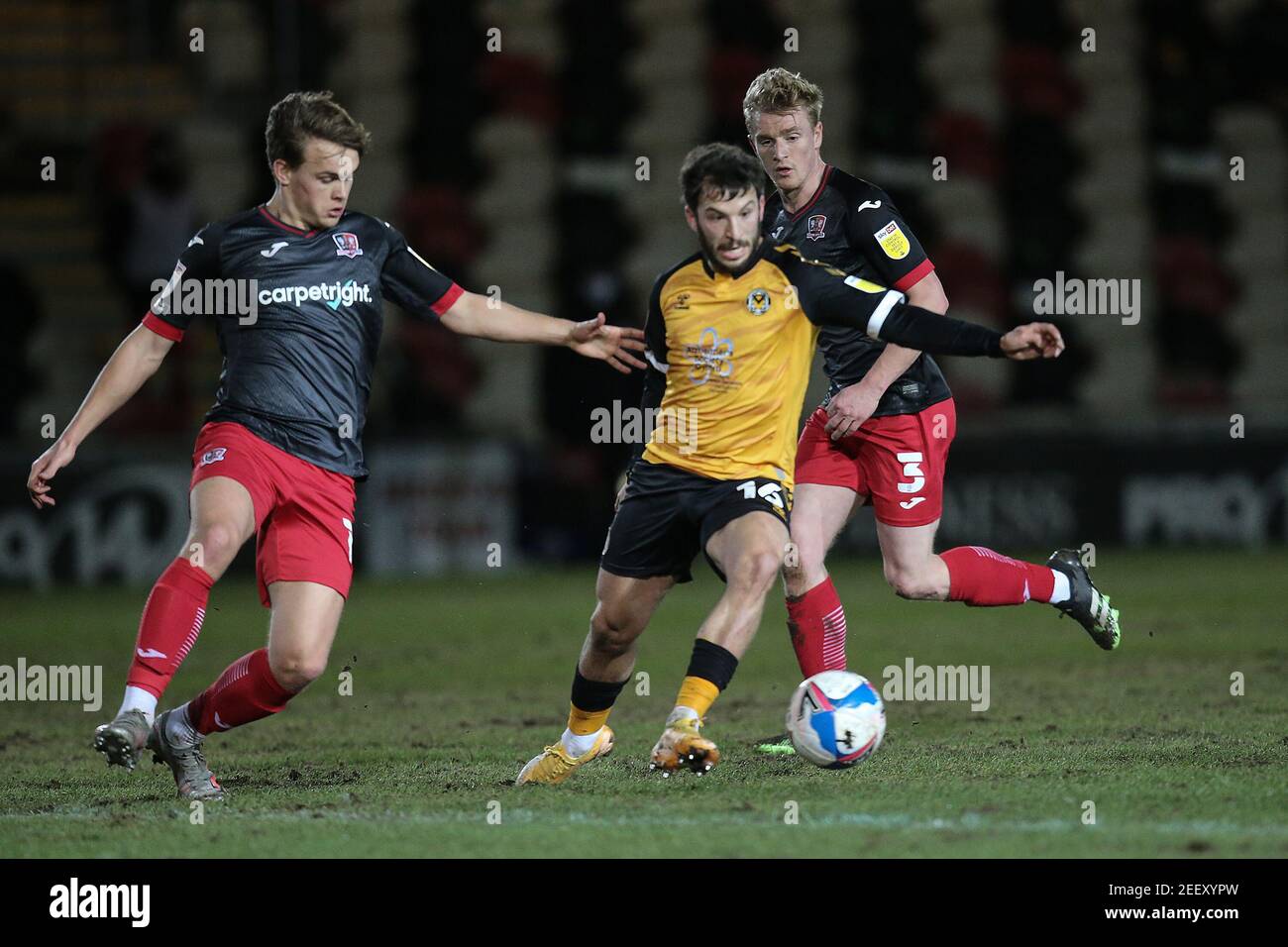 Newport, Royaume-Uni. 16 février 2021. Luke Gambin du comté de Newport ...