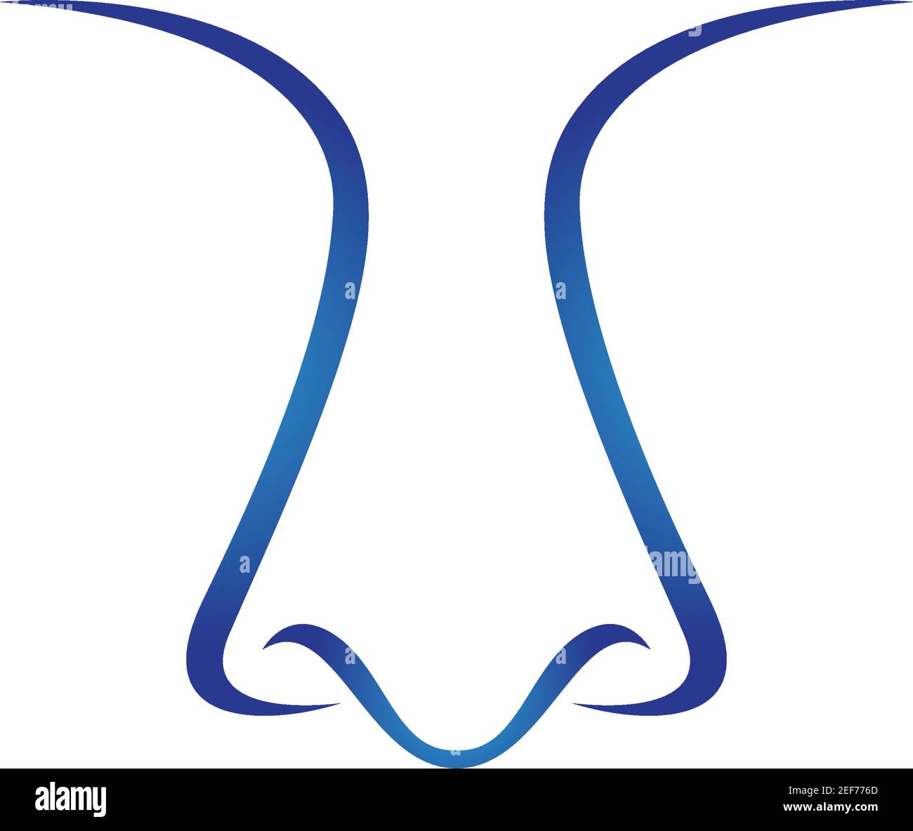 Modèle de logo nez dessin d'illustration d'icône vectorielle Image ...