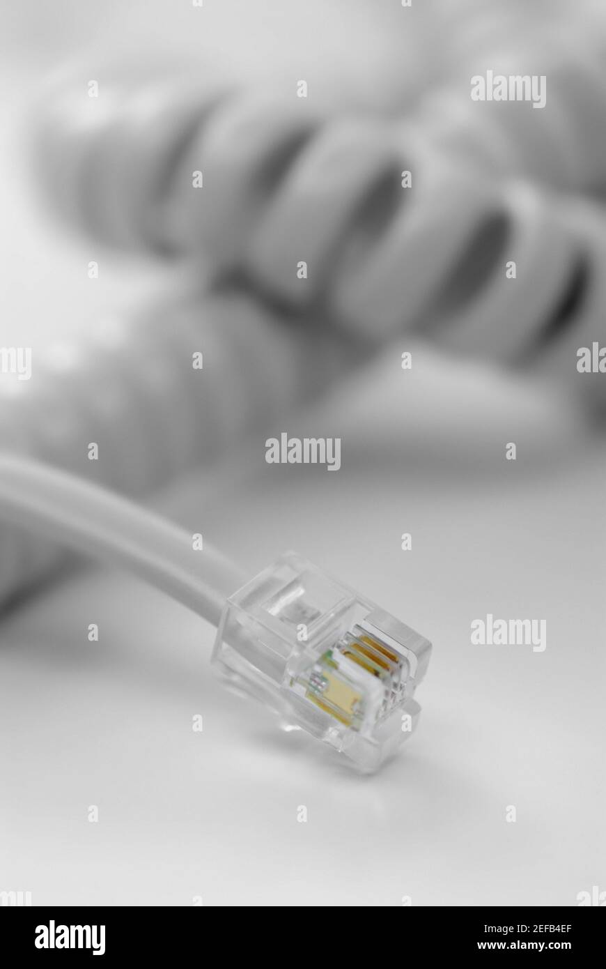 Gros plan d'une fiche de connecteur téléphonique Photo Stock - Alamy