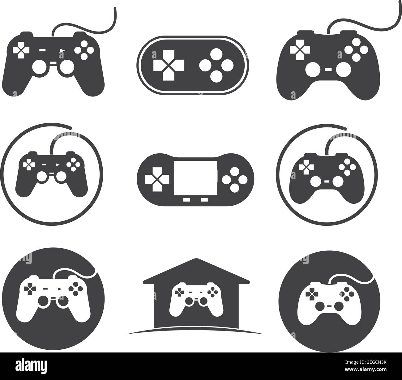 logo de la manette de jeu vidéo icône vecteur illustration design Image ...