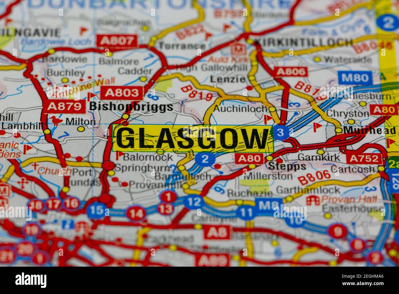 Mappa di glasgow Banque de photographies et d’images à haute résolution - Alamy