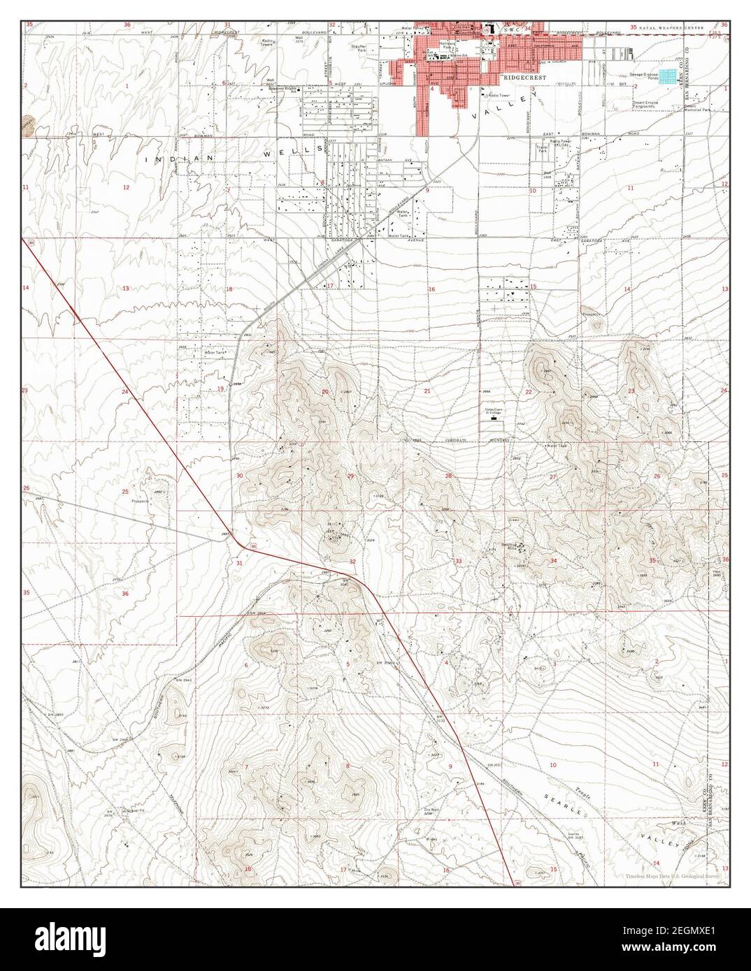 Carte de la californie ridgecrest Banque de photographies et d’images à ...