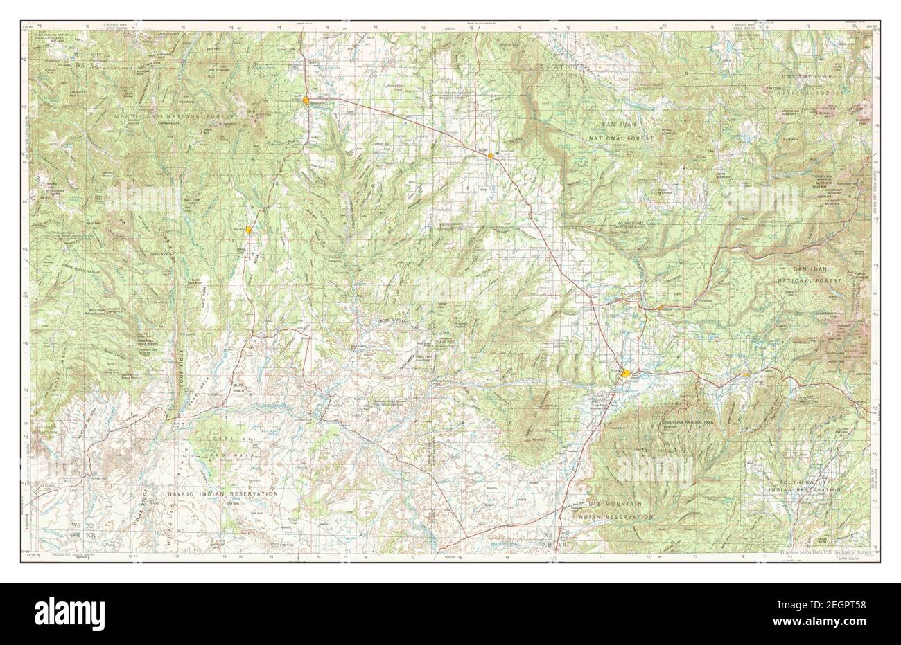 Carte du colorado cortez Banque de photographies et d’images à haute ...