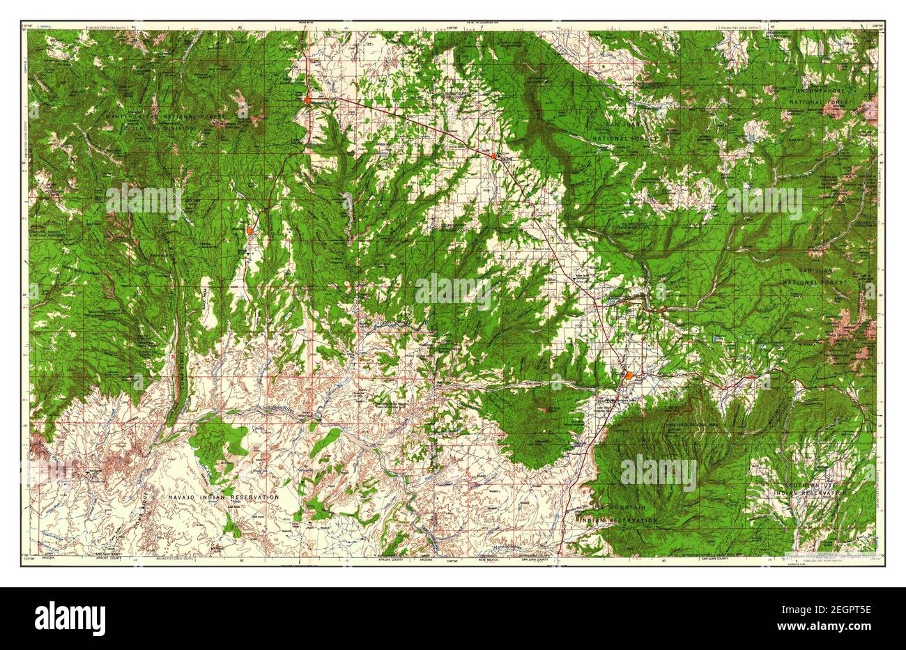 Carte du colorado cortez Banque de photographies et d’images à haute ...