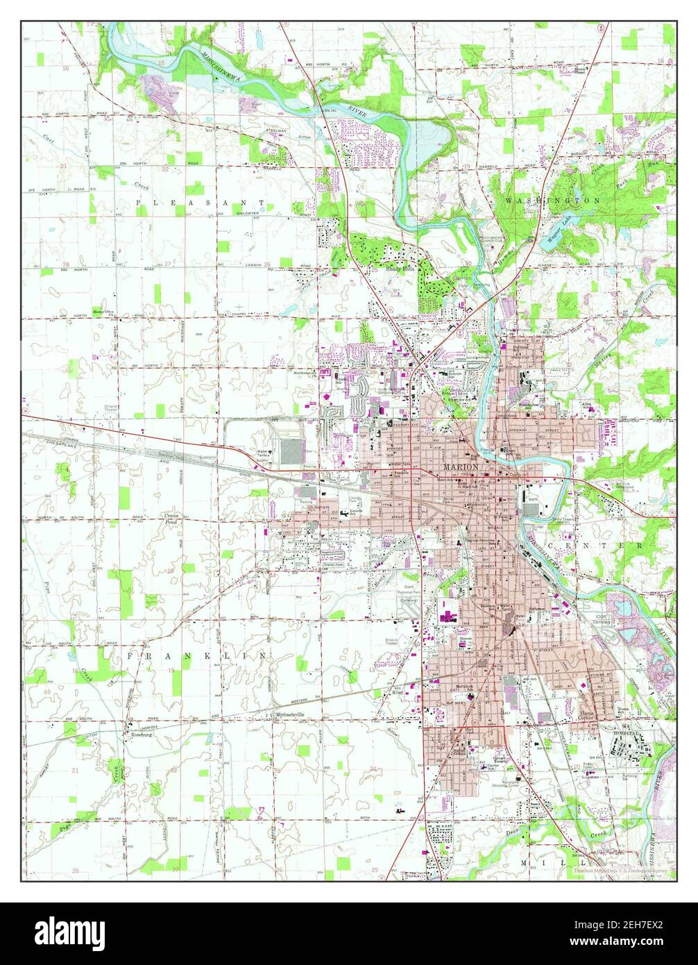 Carte de marion indiana Banque d'images détourées - Alamy