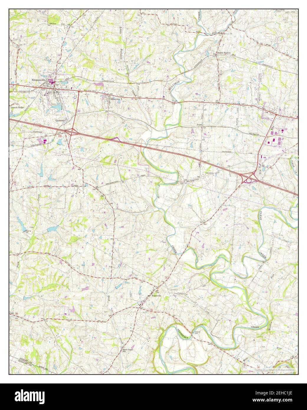 Carte de simpsonville Banque de photographies et d’images à haute ...