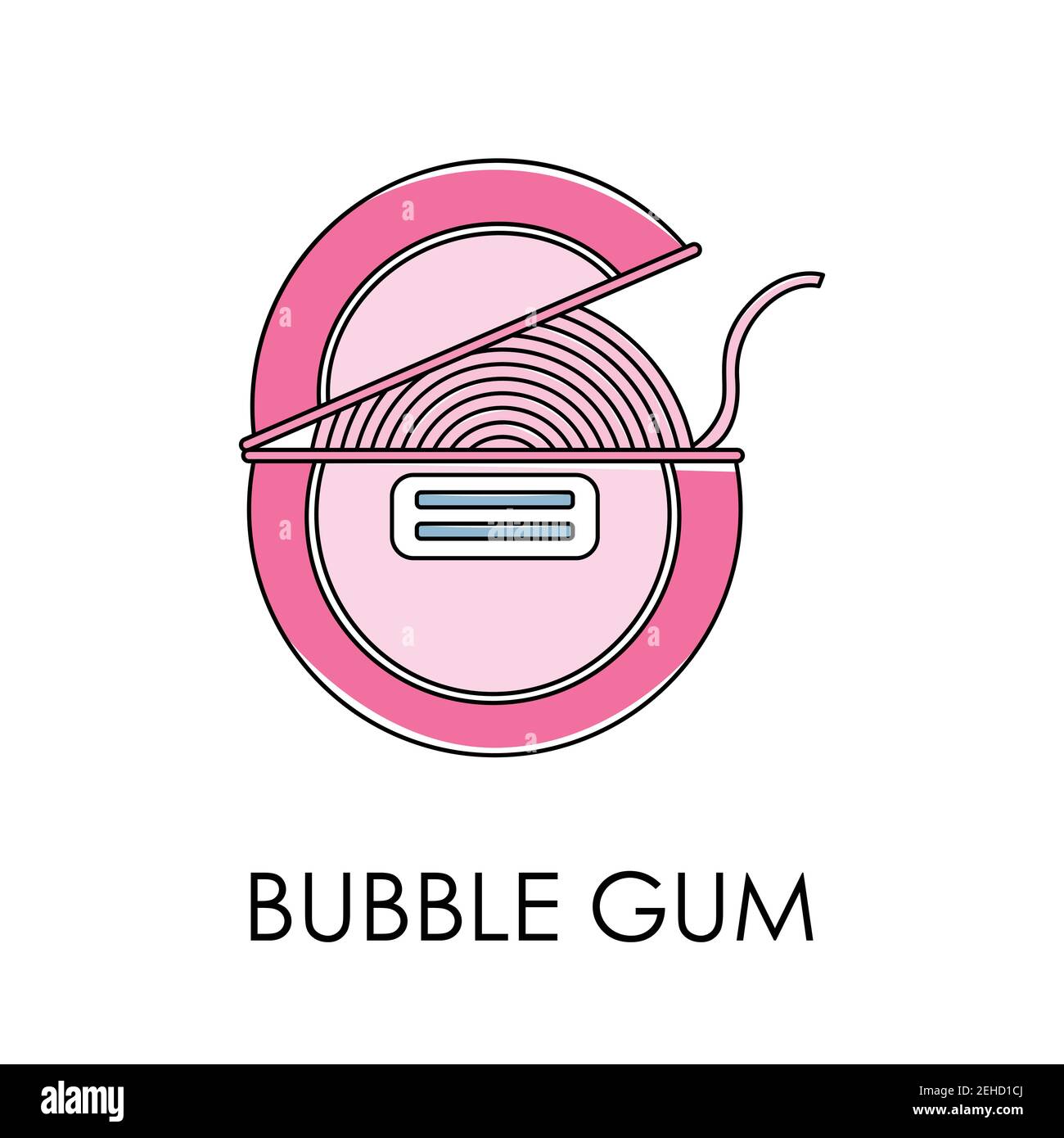 Woman chewing gum Banque d'images vectorielles - Alamy