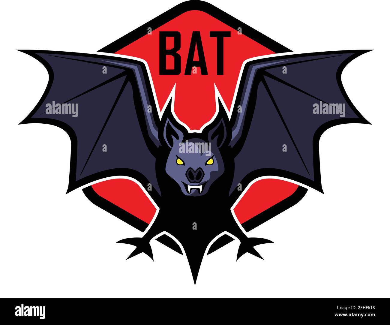 logo bat isolé sur fond blanc. illustration vectorielle Image ...