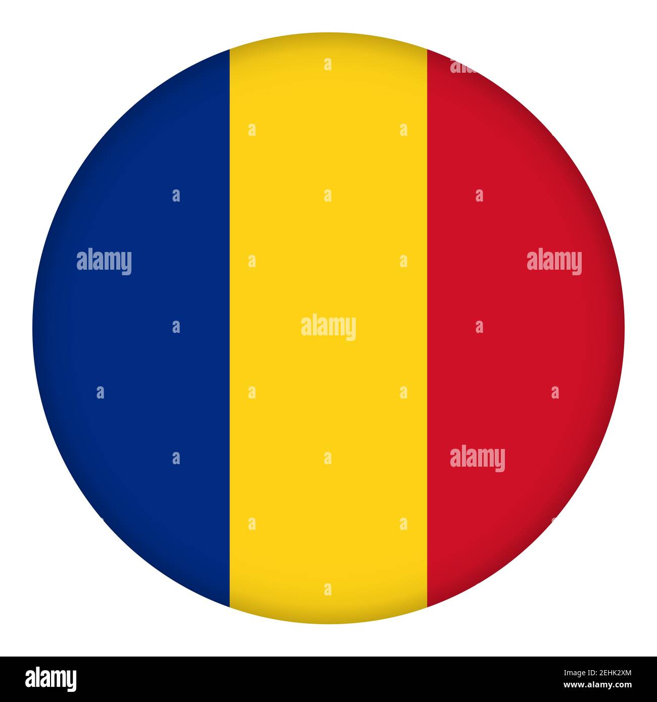Drapeau de Roumanie icône ronde, badge ou bouton. Symbole national ...