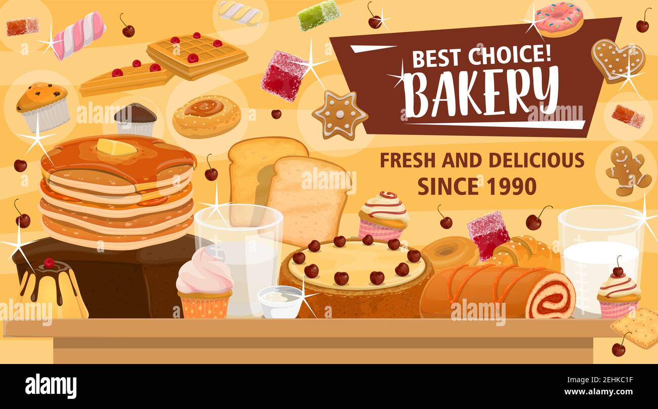 Crêpes affiche Banque d'images vectorielles - Alamy