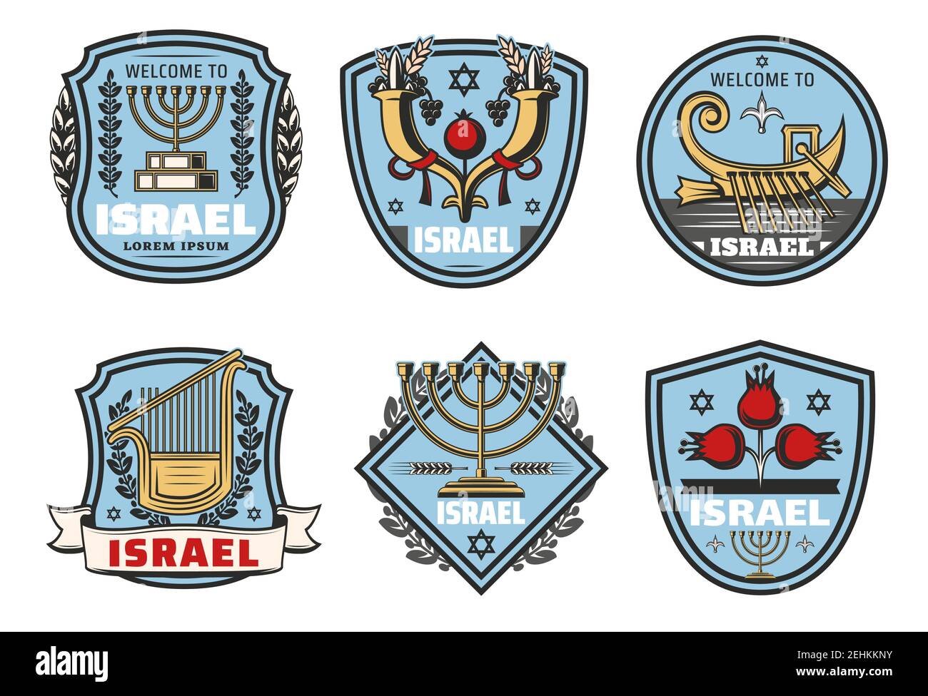 L'emblème de la menorah du judaïsme Banque d'images vectorielles - Alamy