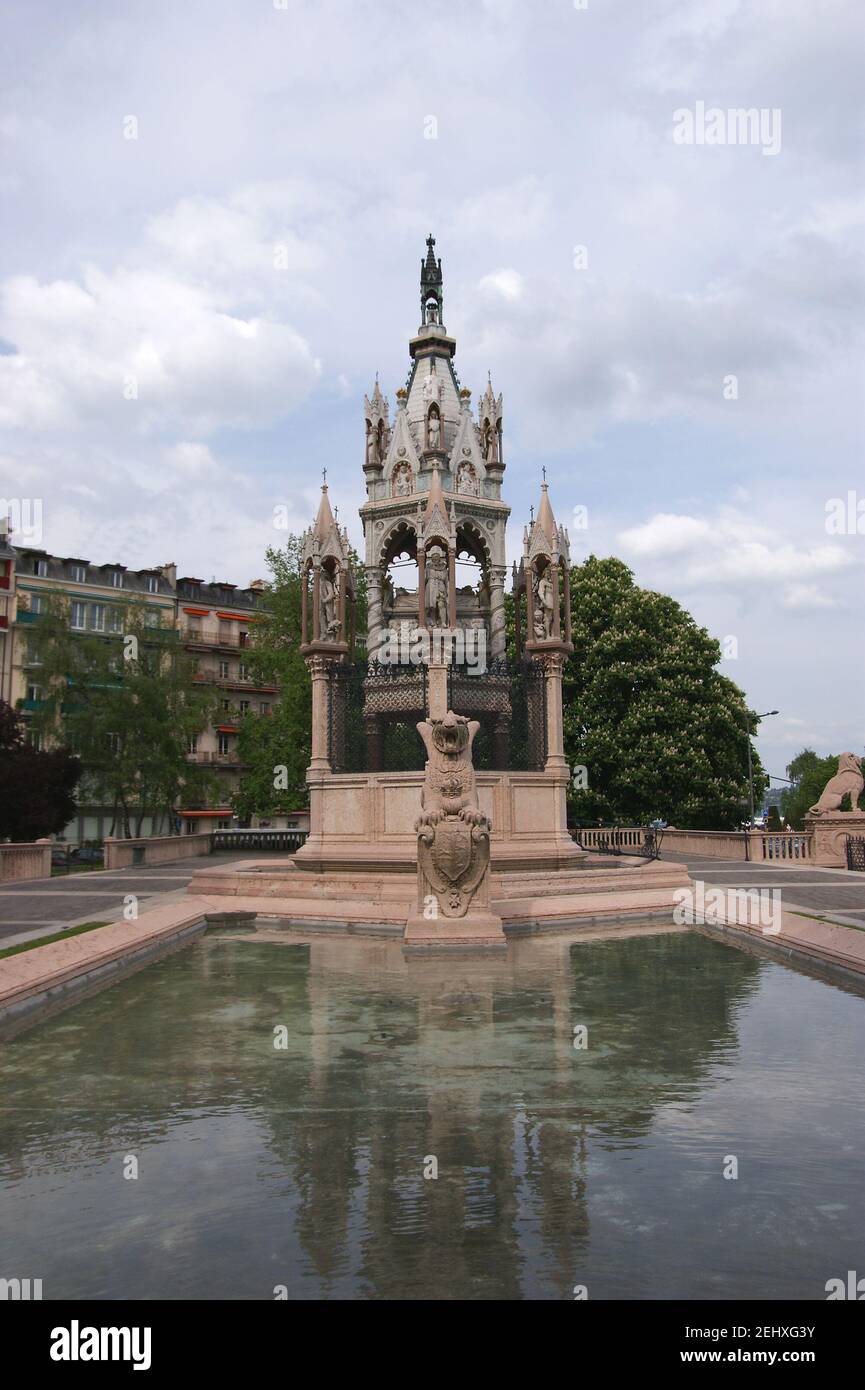 Monument Brunswick à Genève, Suisse. Le monument a été construit à la ...