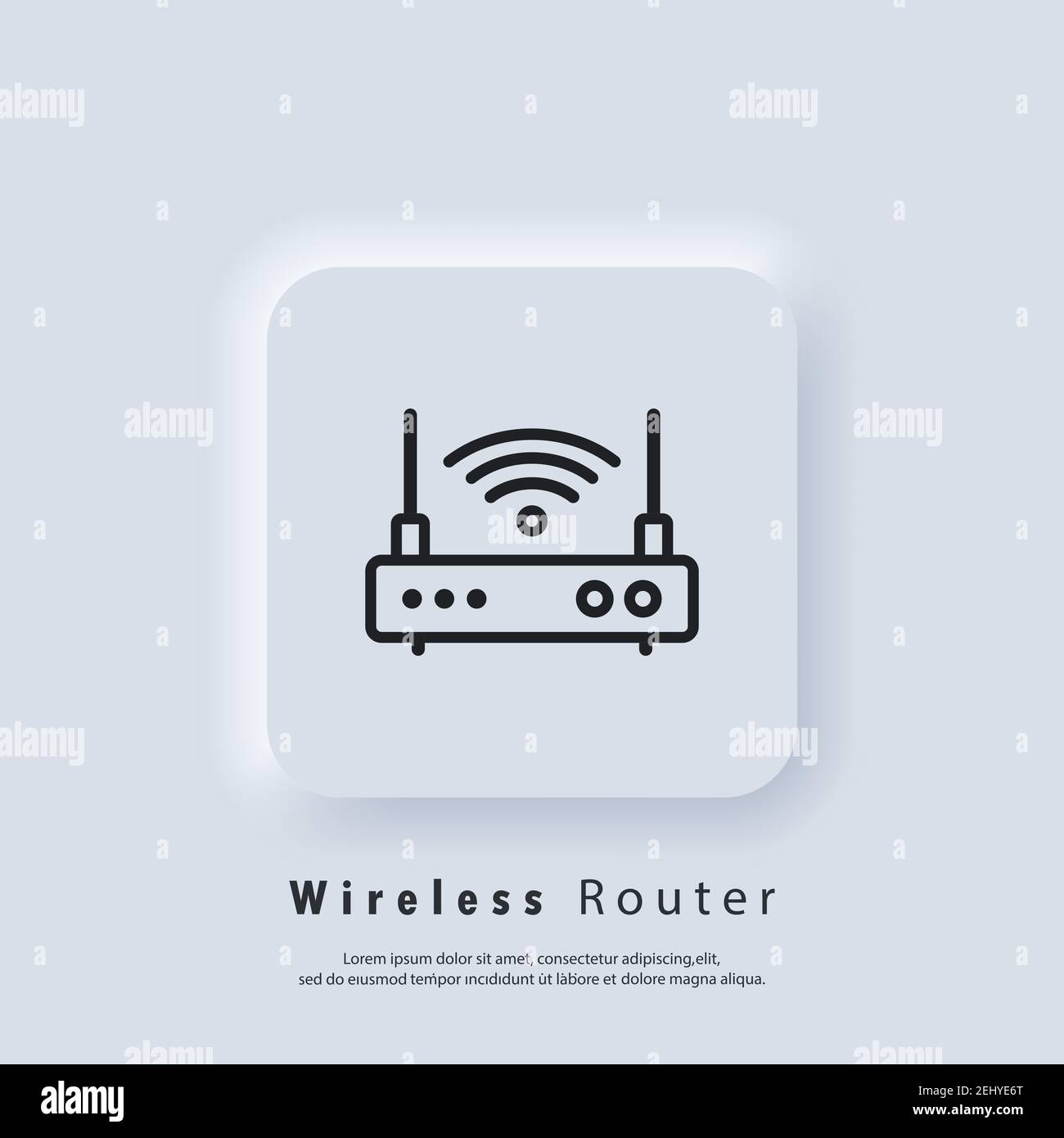 Icône du routeur sans fil. Icône ou logo du routeur WLAN. Vecteur EPS ...