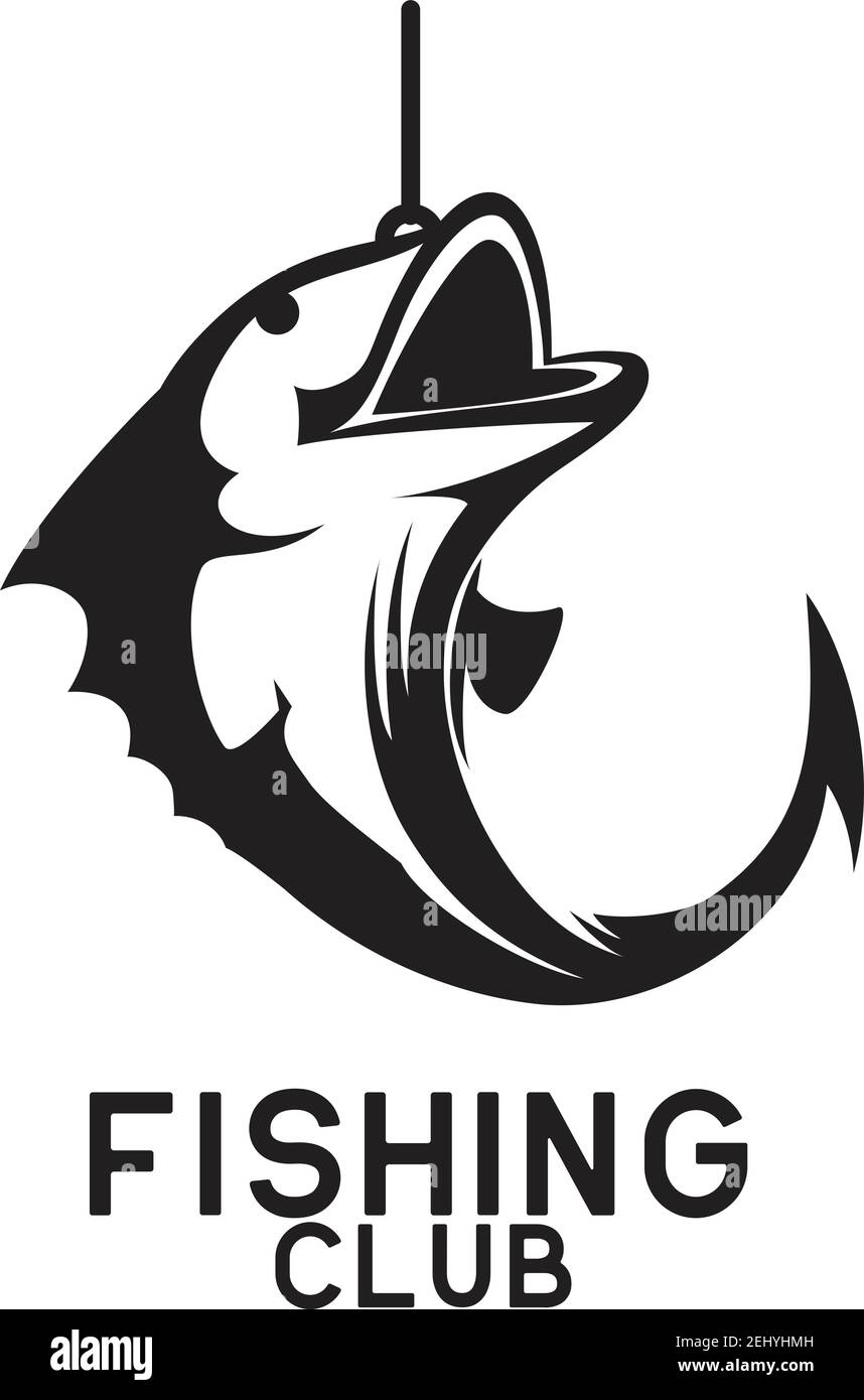 logo de pêche sur fond blanc, illustration vectorielle Image ...