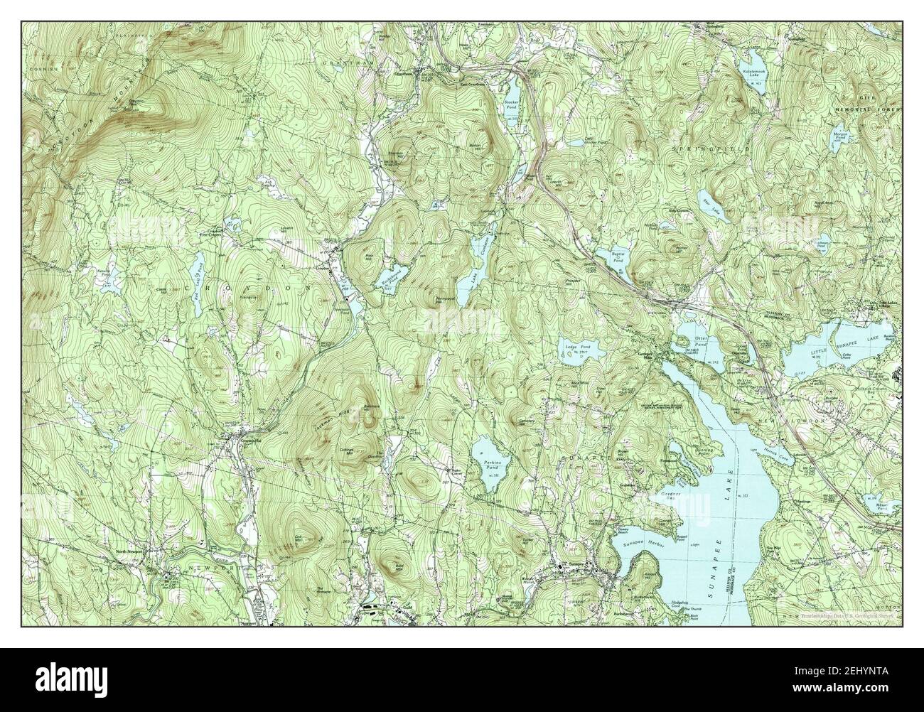 Mappa di sunapee Banque d'images détourées - Alamy
