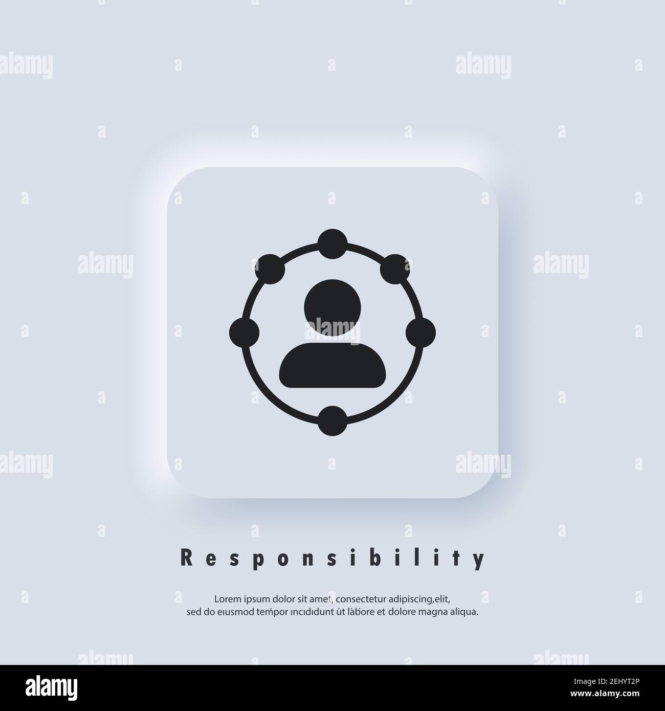 Roles and responsibilities icon vector vectors Banque de photographies ...