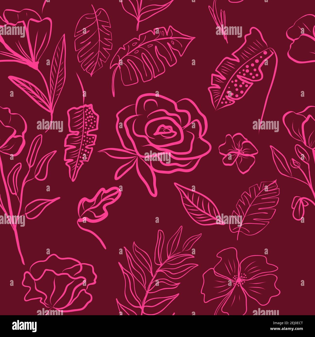 Fleurs marron Banque d'images vectorielles - Alamy