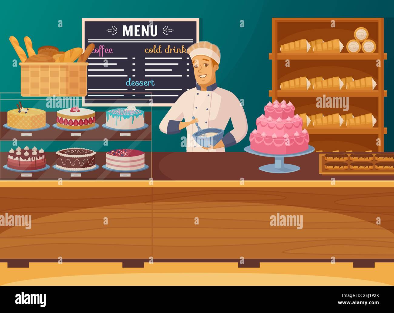 Comptoir de chocolat Banque d'images vectorielles - Alamy