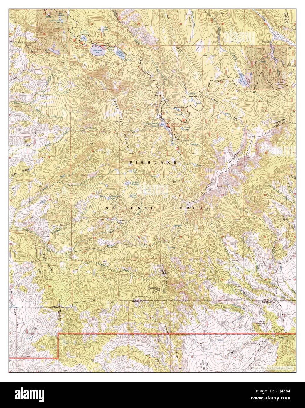 Carte de l'utah de circleville Banque de photographies et d’images à ...