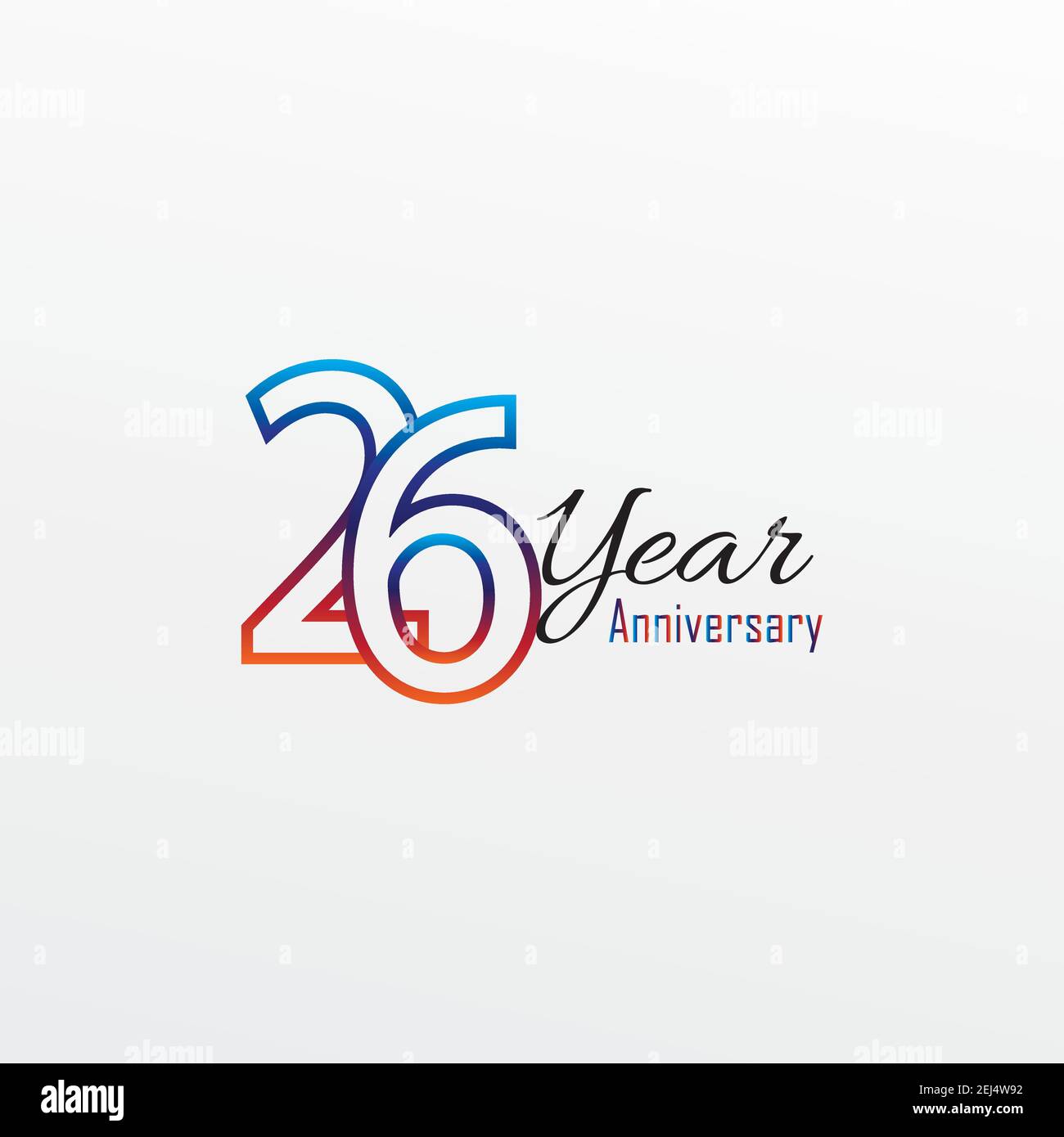 Fond carte anniversaire 26 ans moderne Banque de photographies et d ...