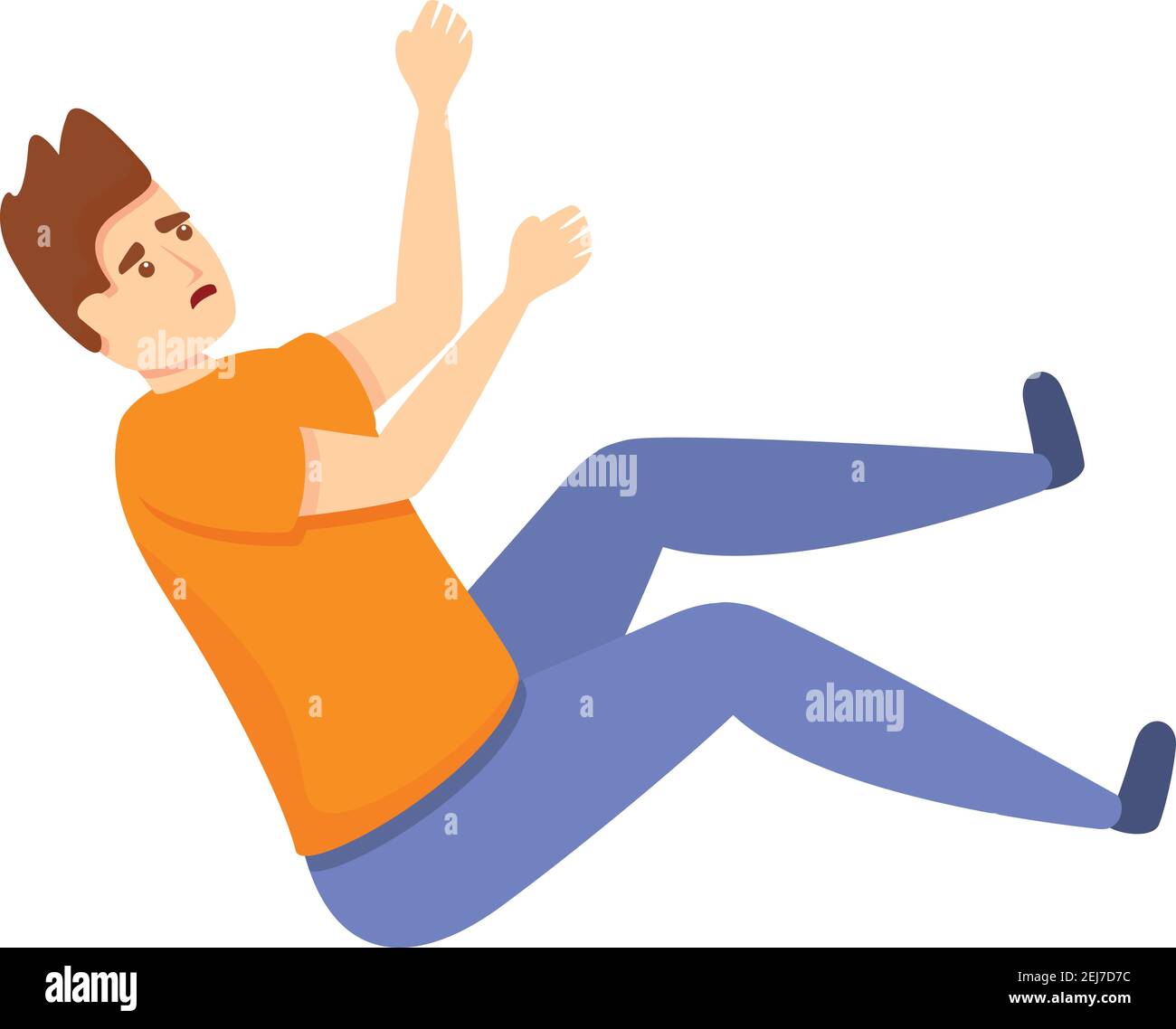 Icône d'homme à risque imprudent. Dessin animé de l'homme de risque ...